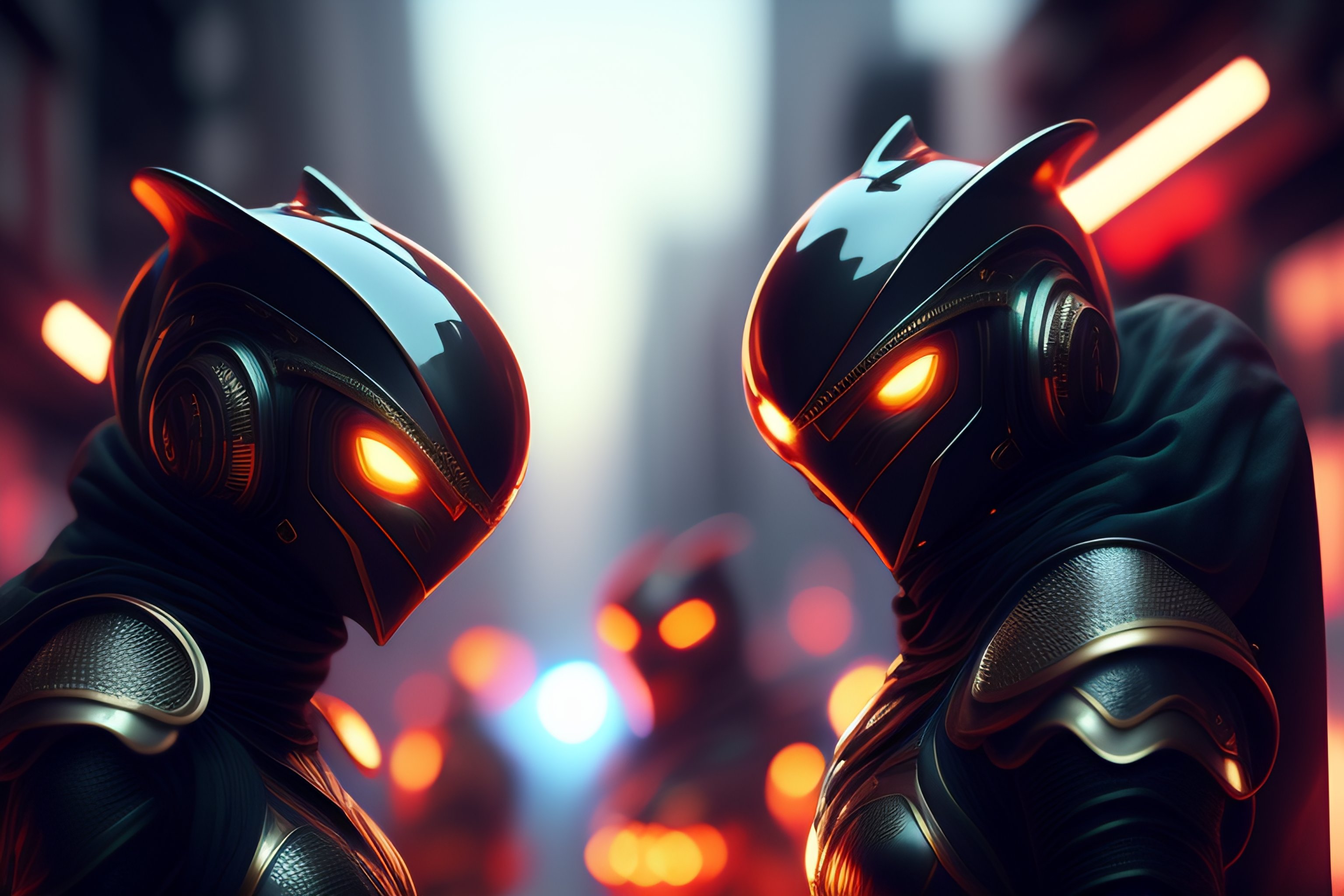 Lexica - Many different creepy android scary faces alien race ...