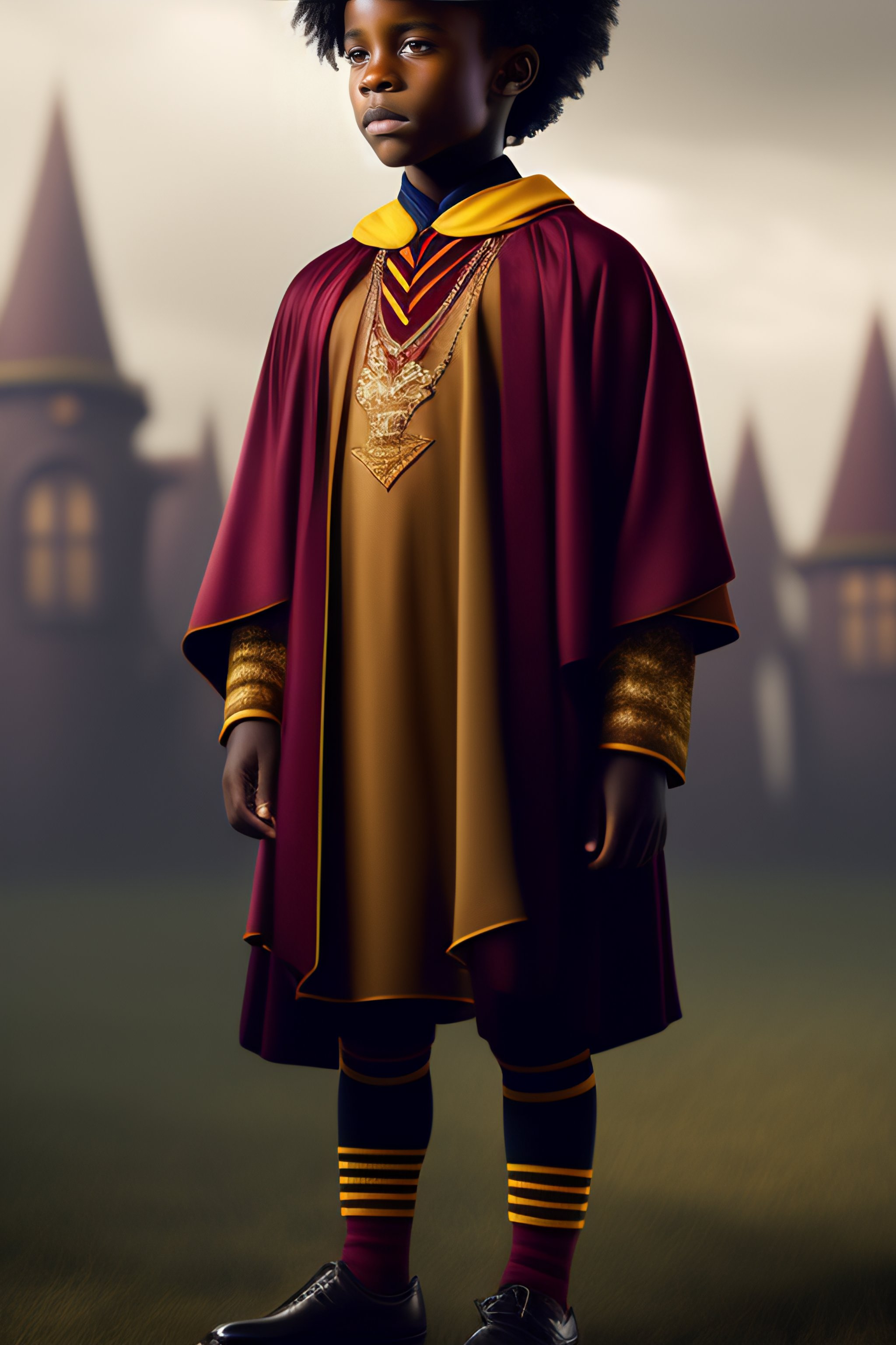 Lexica - Full shot young african harry potter, gryffindor quidditch ...