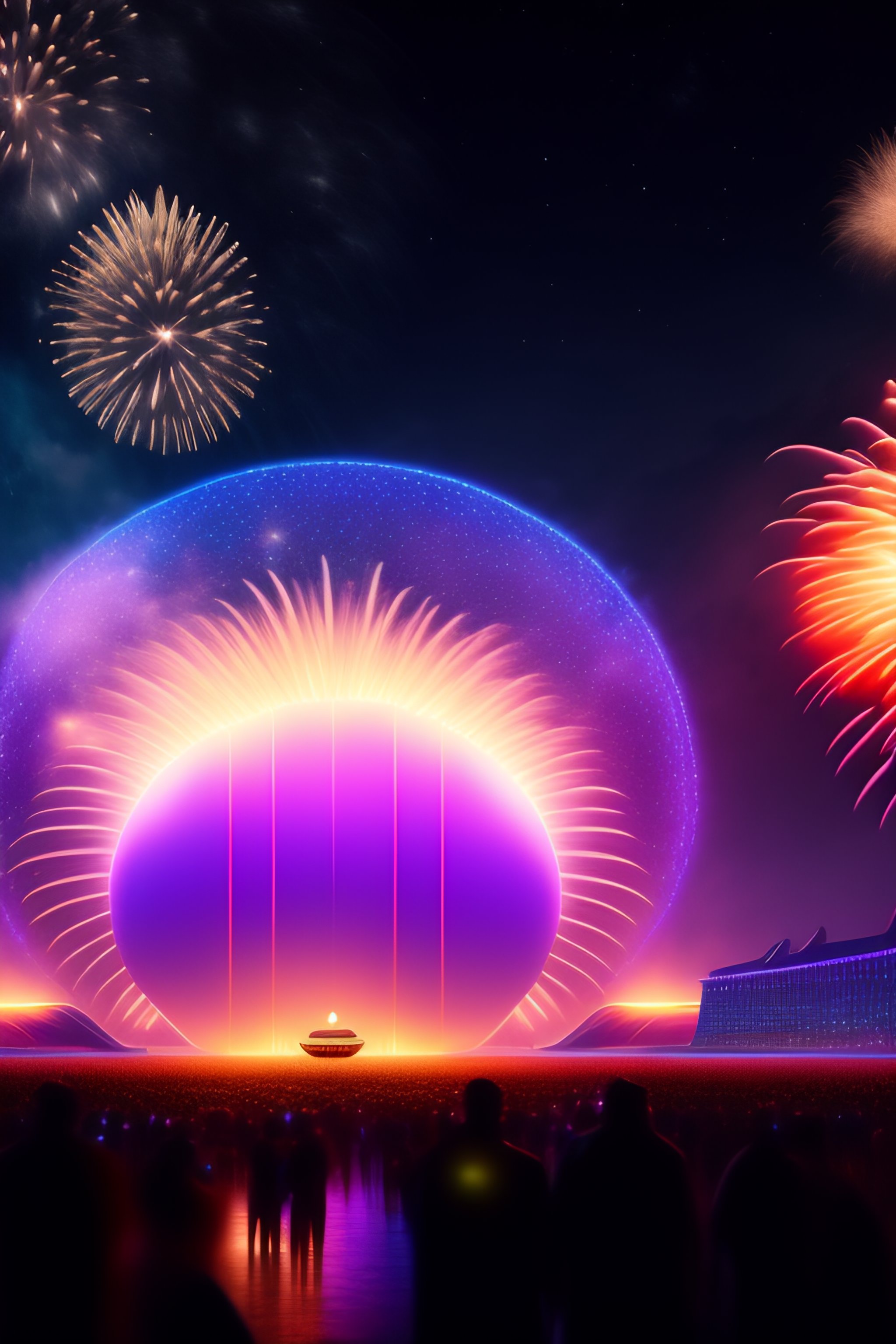 Lexica - A new year's eve celebration with a crowd of people ...