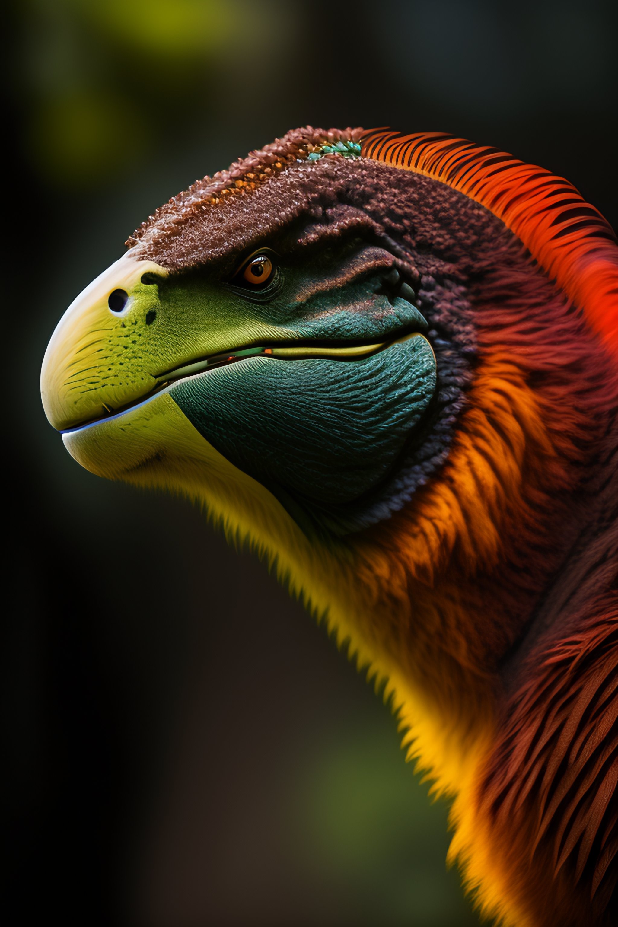 Lexica - Trex with feathers