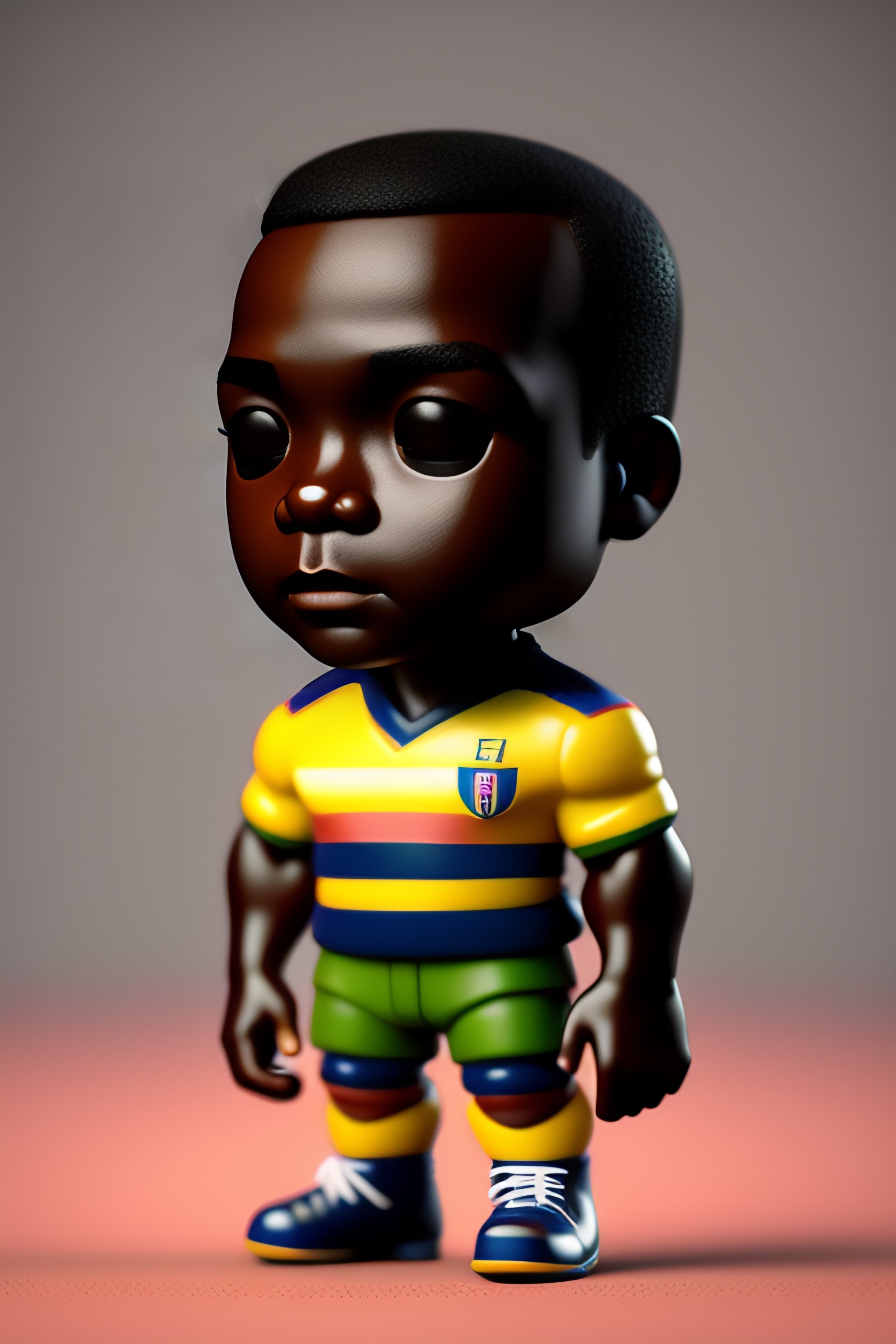 Lexica - Full body 3d render of funko pop Pelé