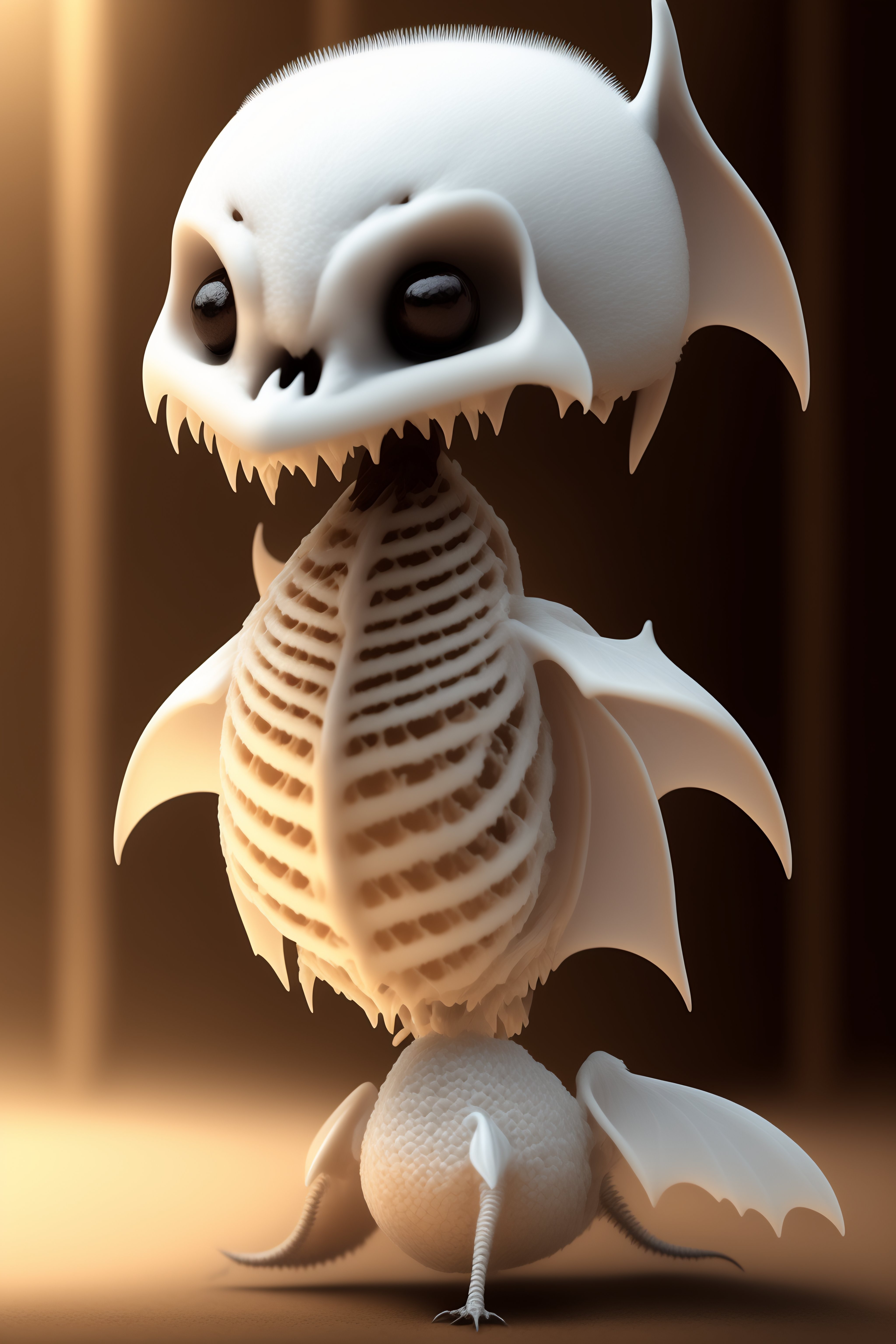 Lexica - Annoying white bat with a big head, weird body parts and looks ...