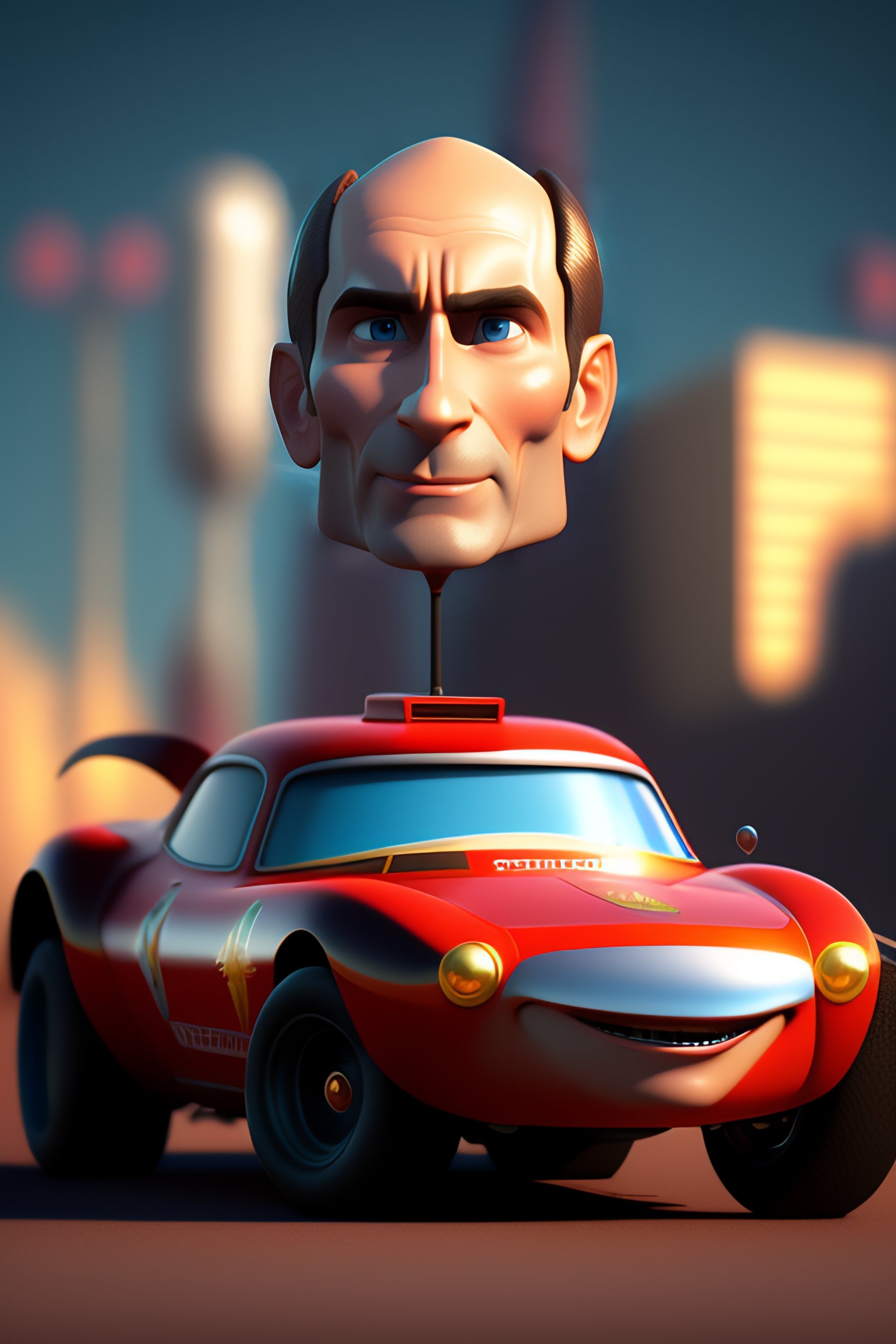 Lexica - "Vladimir Putin" as a pixar disney character from Cars , real ...