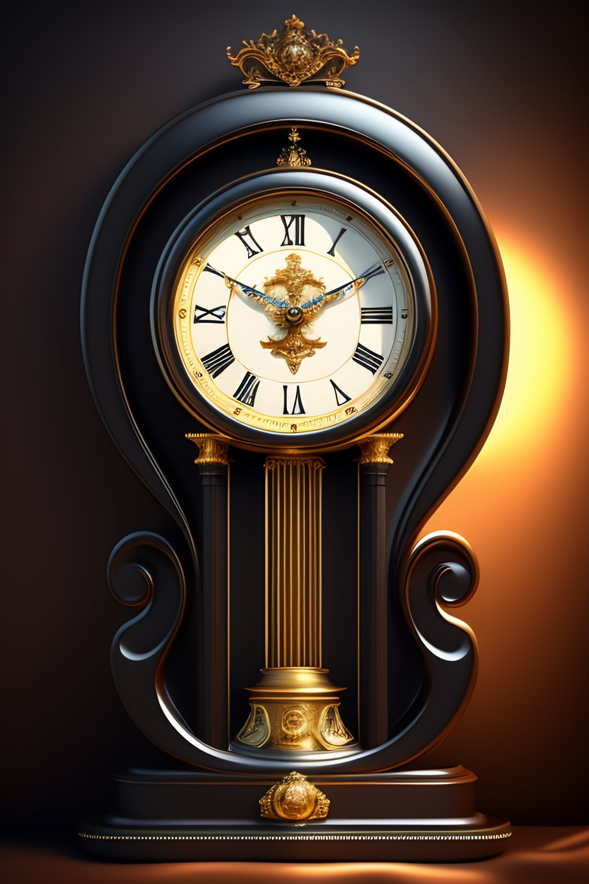 Lexica - A melting Roman numeral clock in the style of the painting the ...