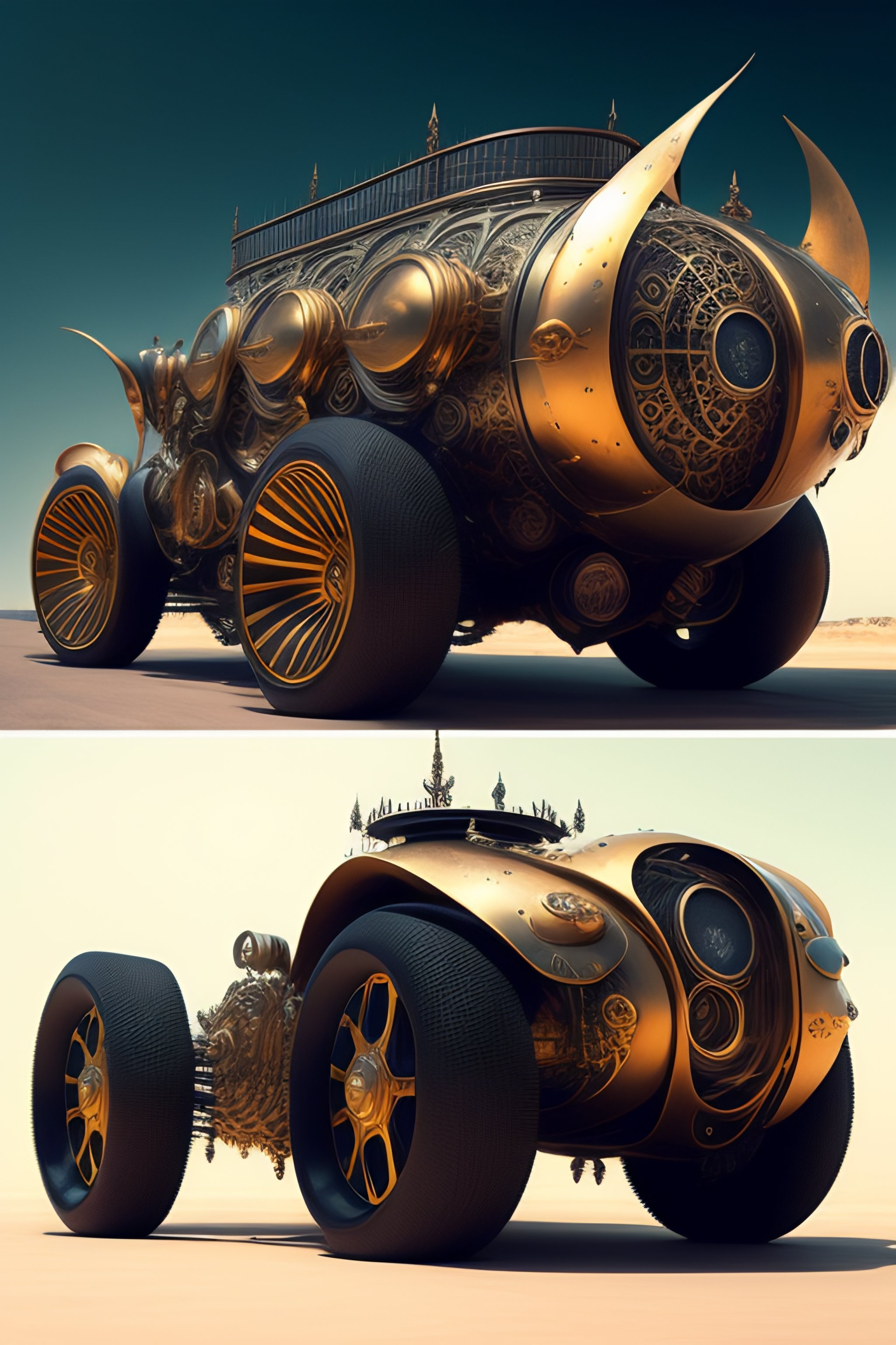 Lexica - Biomechanical steampunk vehicle reminiscent of fast sportscar ...