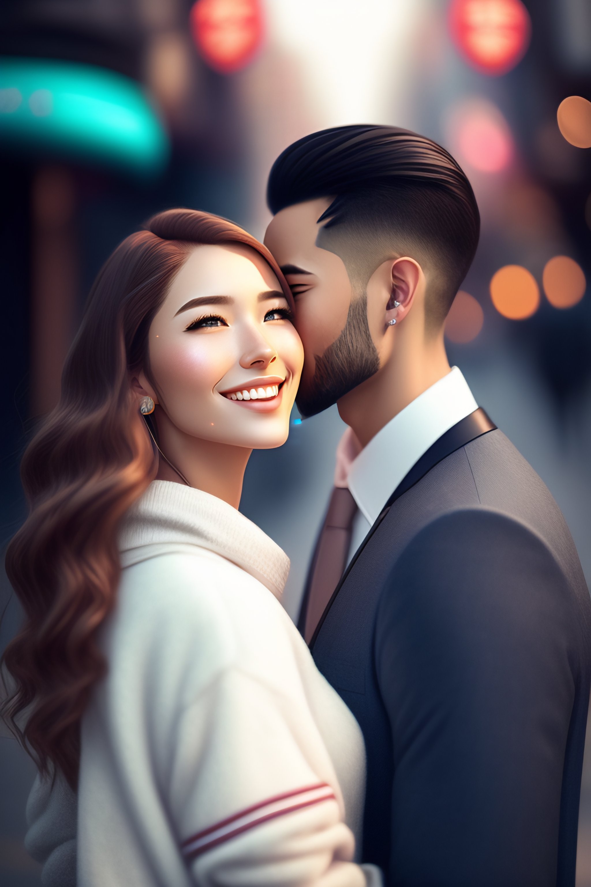 lexica-a-beautiful-young-white-couple-beautiful-realistic-anime