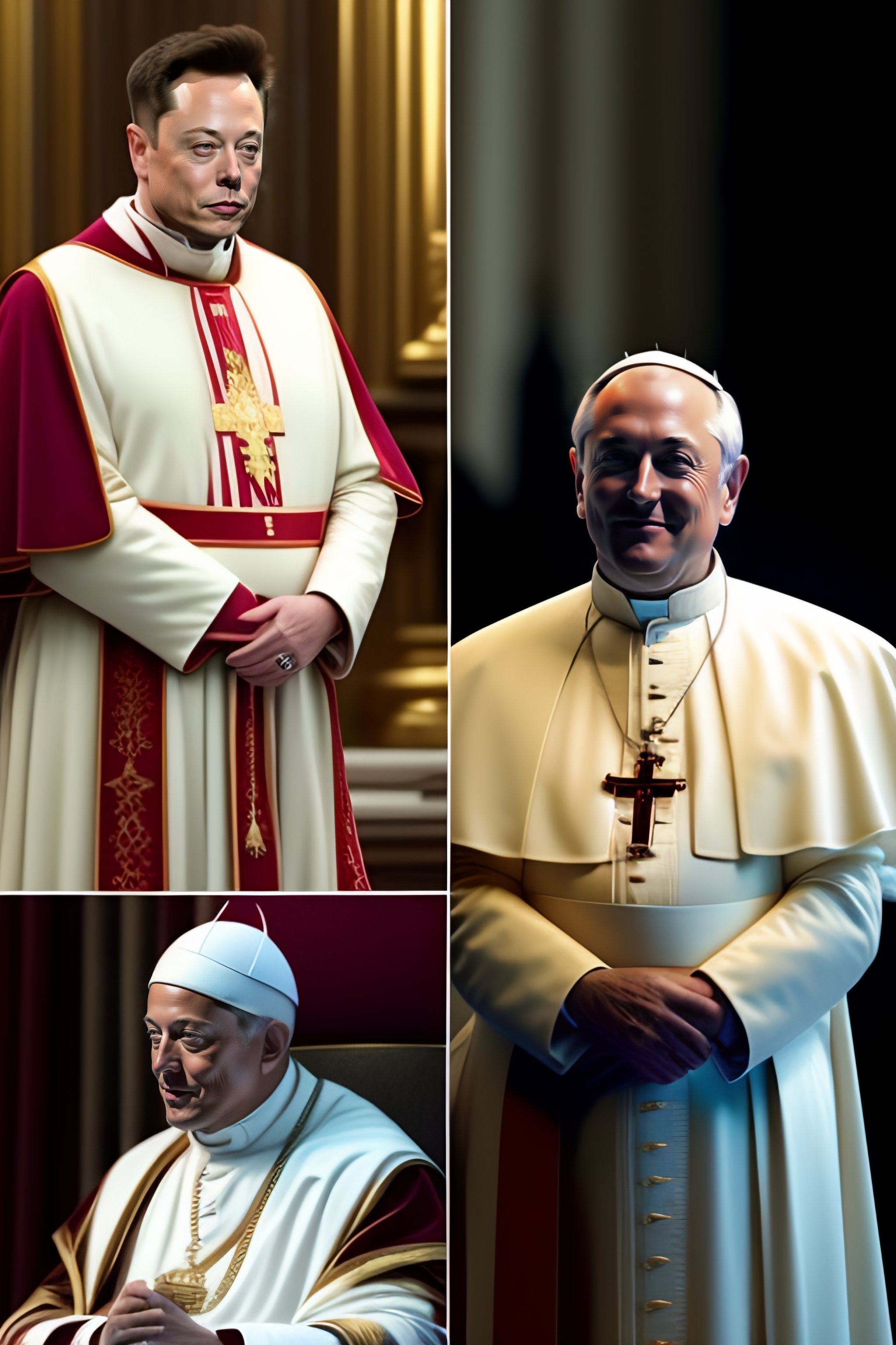 Lexica - Elon musk dressed like pope