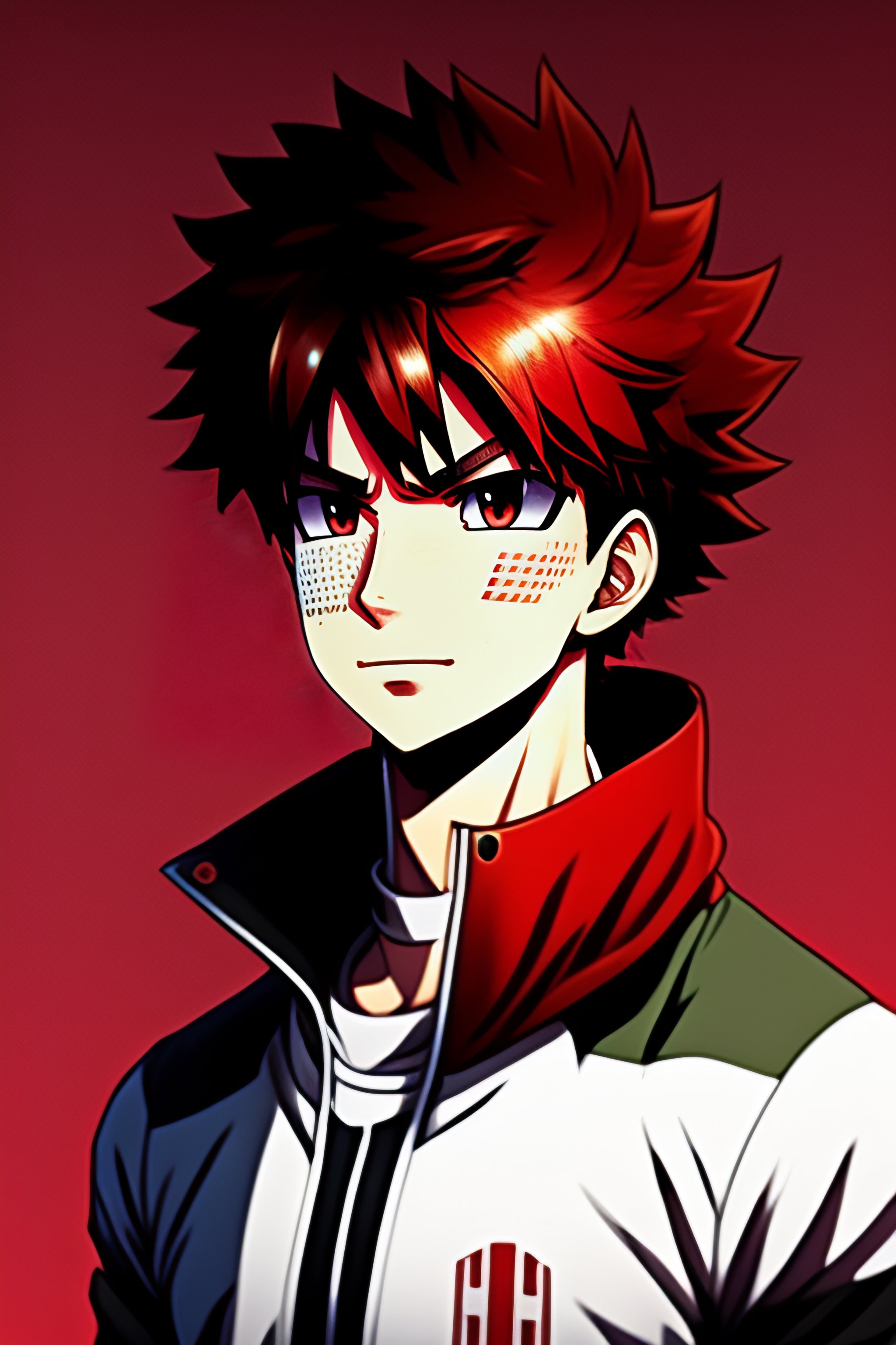 Lexica - Portrait de bakugo dans My hero academia en style dessin