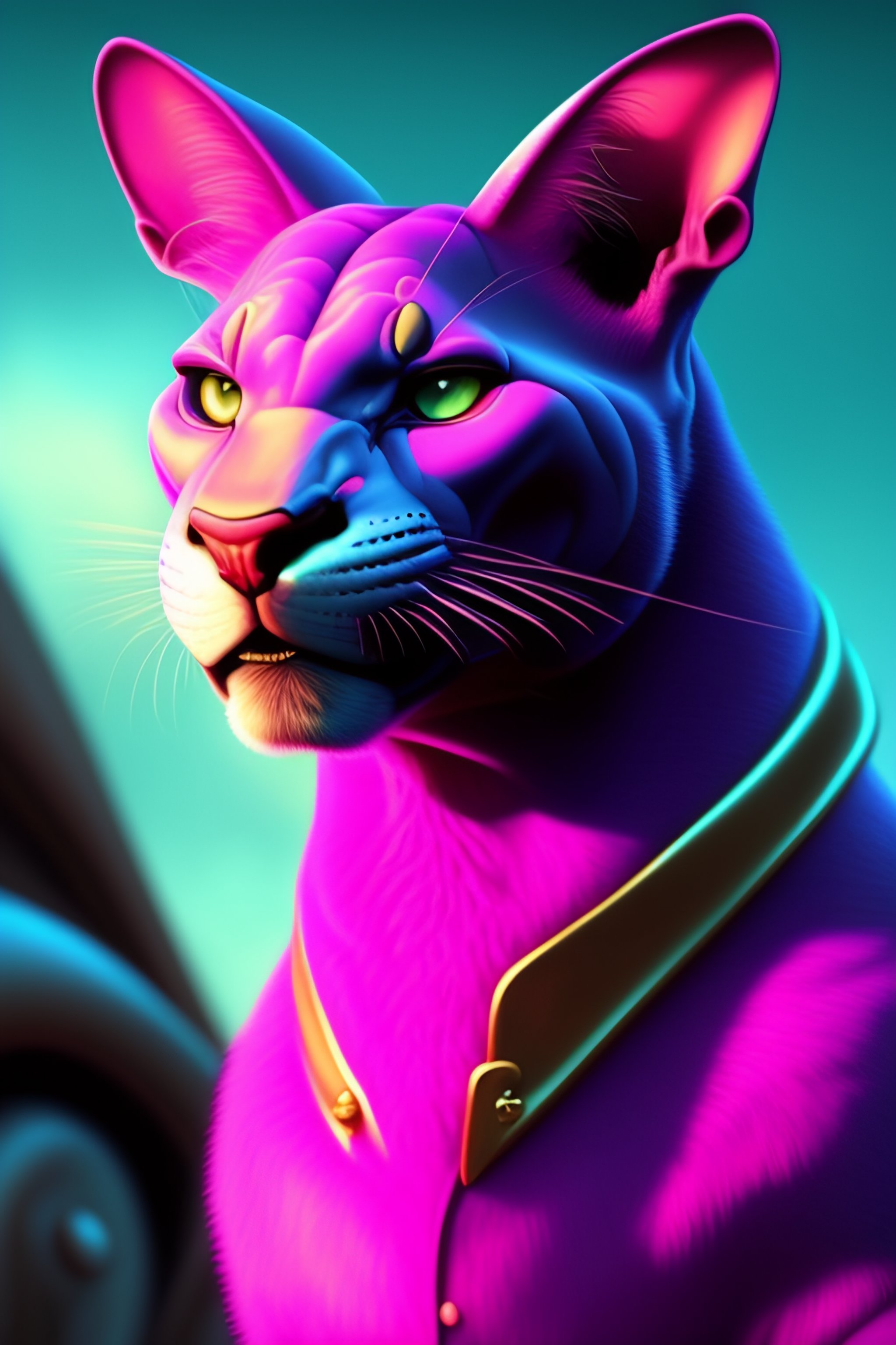 Lexica - Paint the pink panther as a evil villain