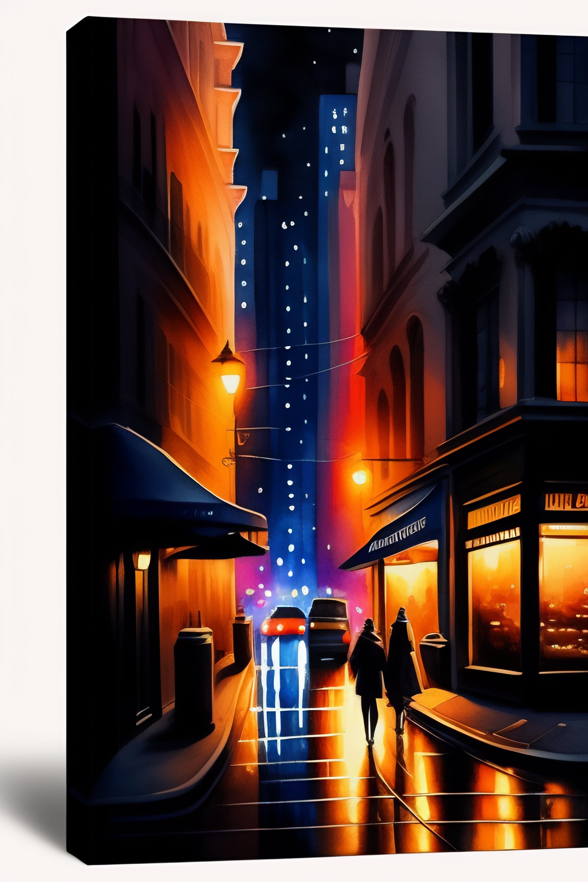 Watercolor Cityscapes Night