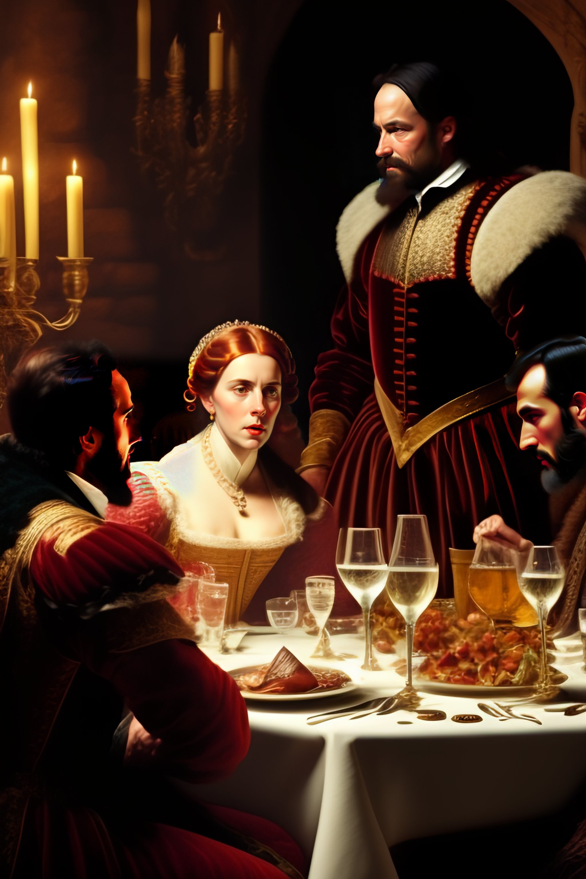 Lexica - Shakespeare’s characters arguing and fighting at a dinner ...