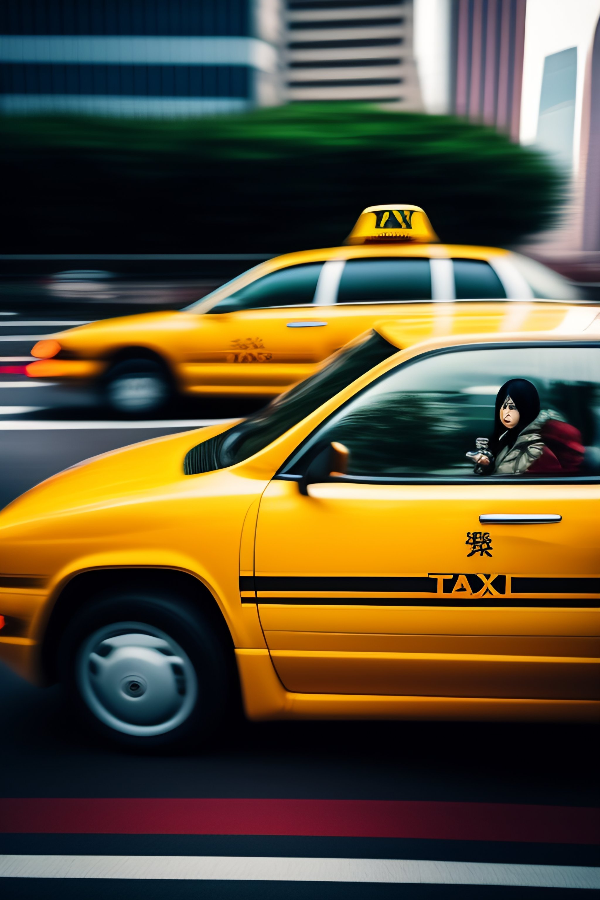 Lexica - Taxi, Taipei 101, fashion, girl.