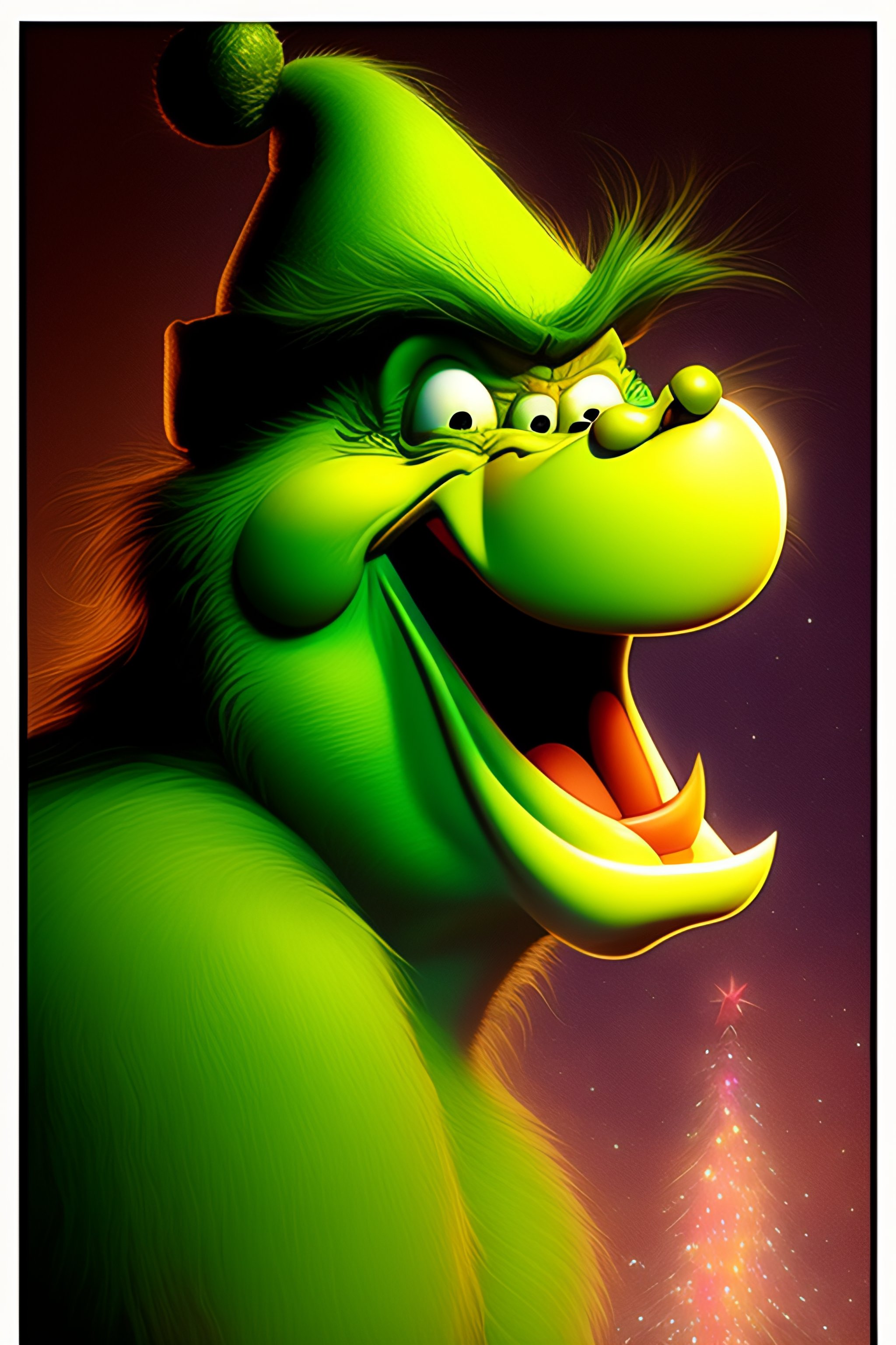 Lexica - Grinch laughing comic