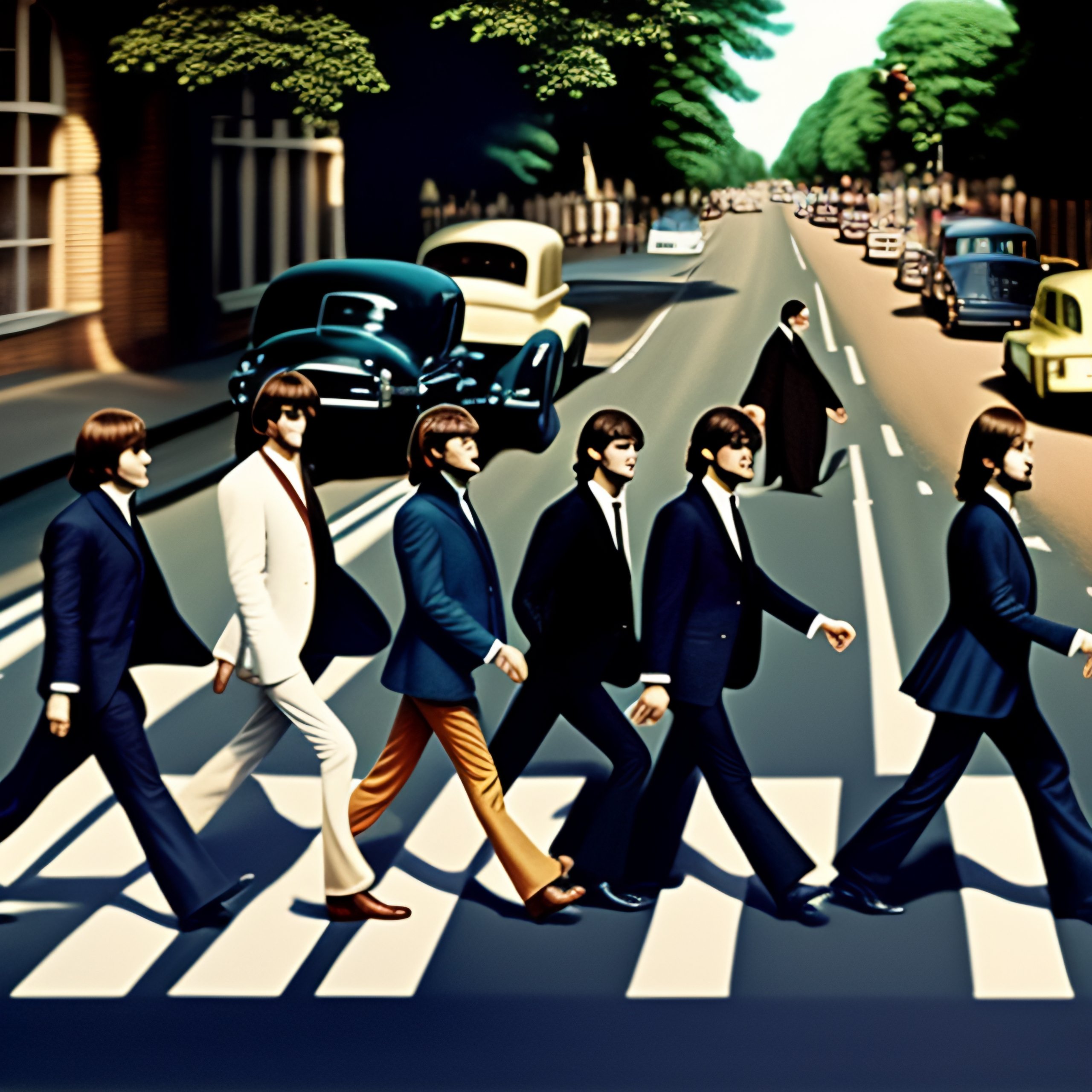 Lexica - The beatles doing the party train dance crossing abbey road