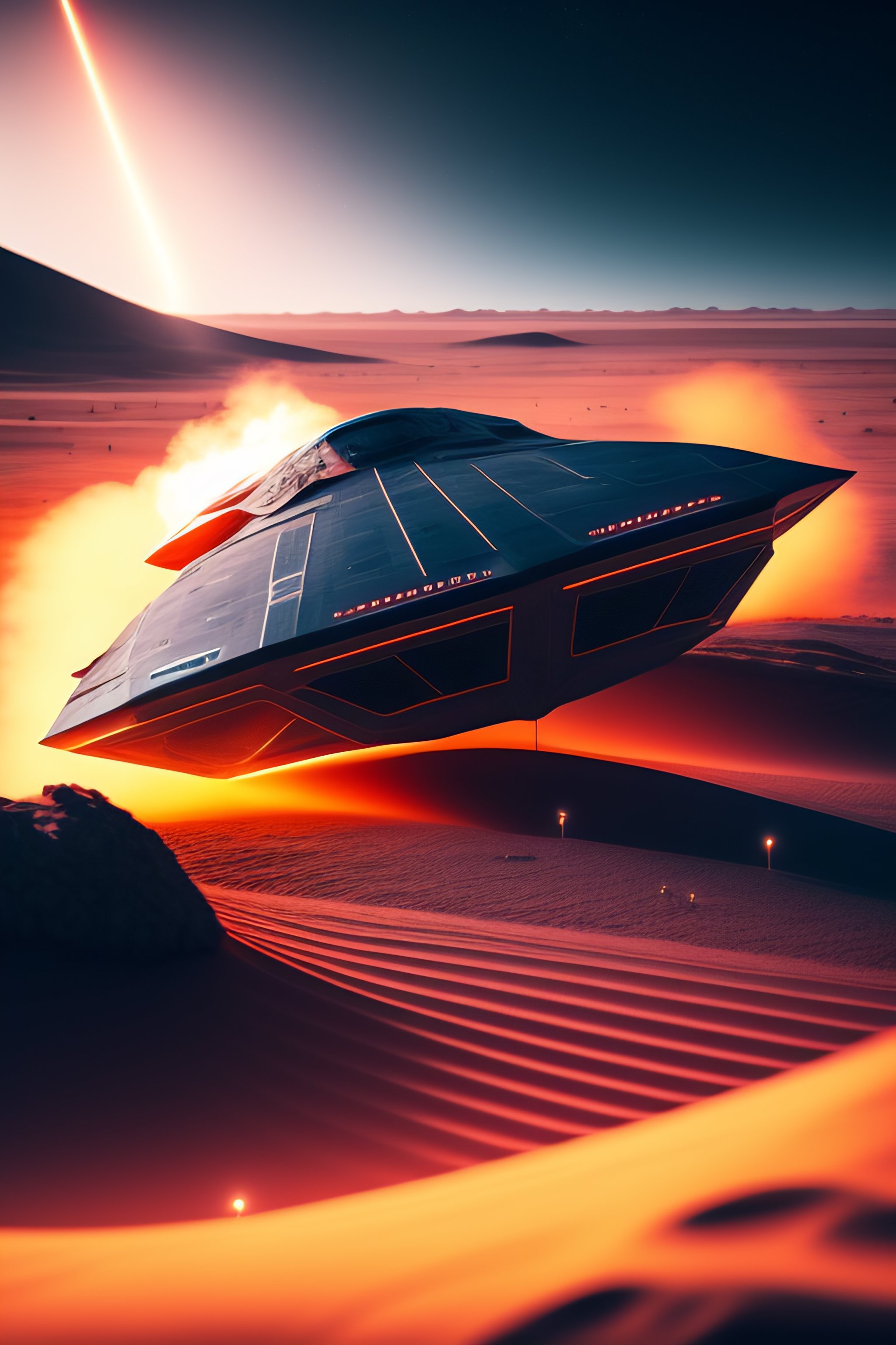 Lexica - 50mm Photograph of starwars starship designed agressive sporty ...