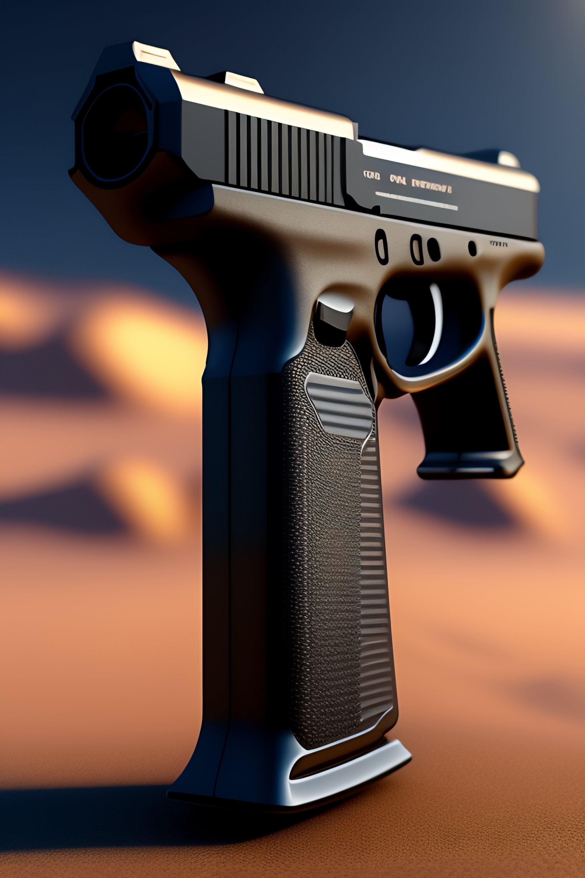 Lexica - Glock firearm, Highly detailed, Depth, Lumen render, 8k