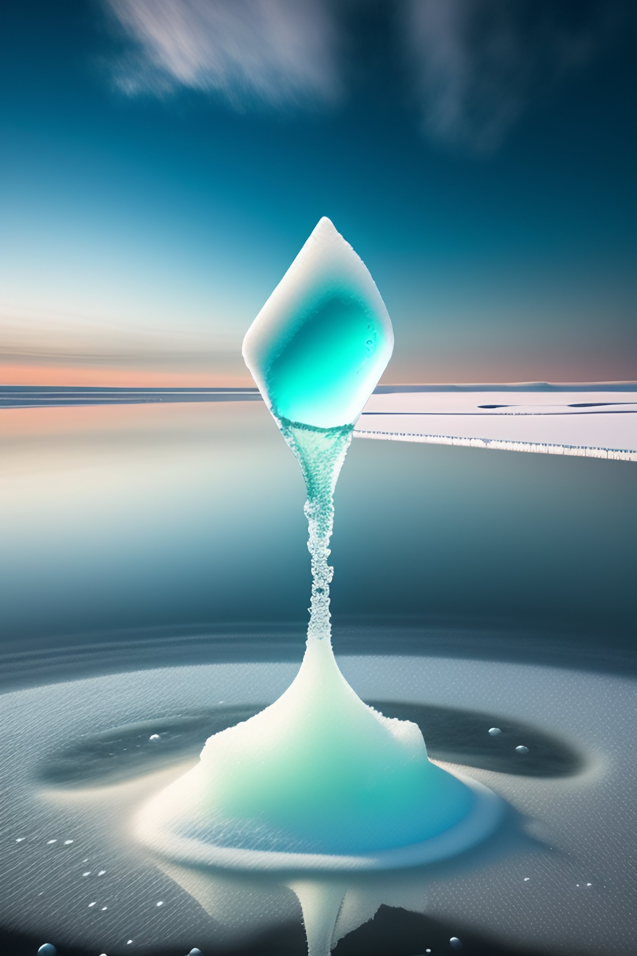 Lexica - A dollar sign made of melting ice