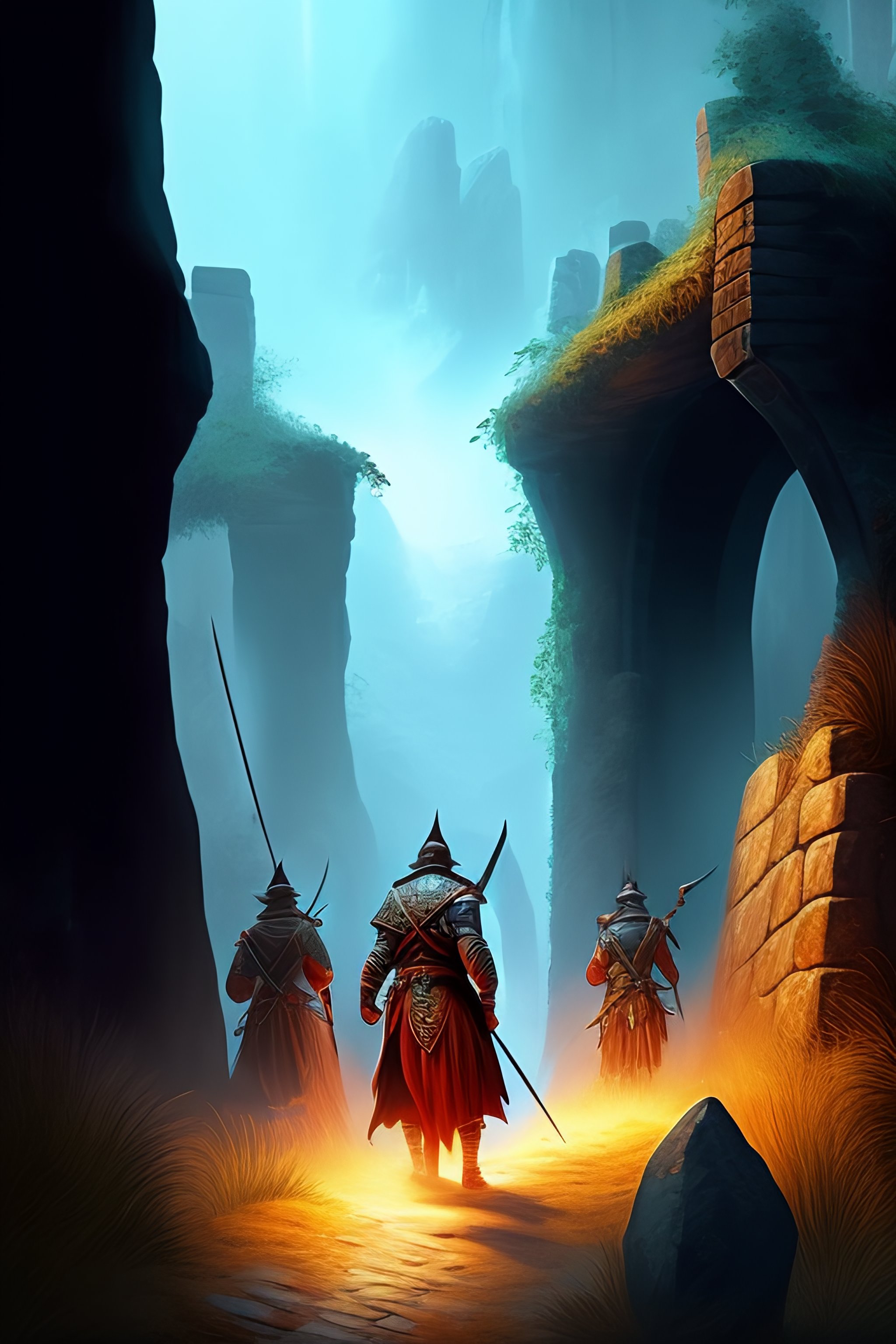 Lexica - In the depths inside an ancient crypt, a well-equipped warrior ...