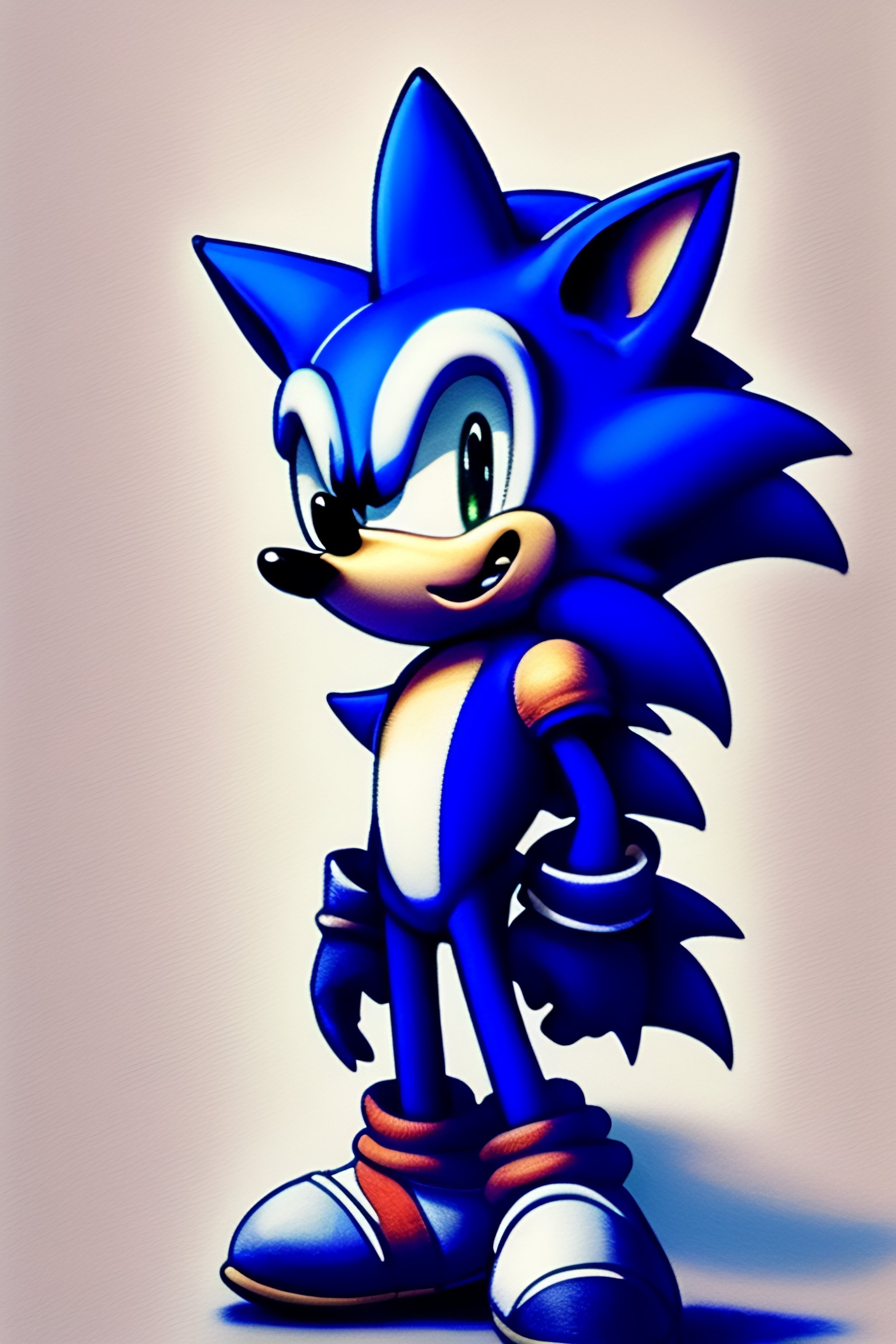 Lexica - Badly drawn child’s art of sonic the hedgehog on paper. With ...