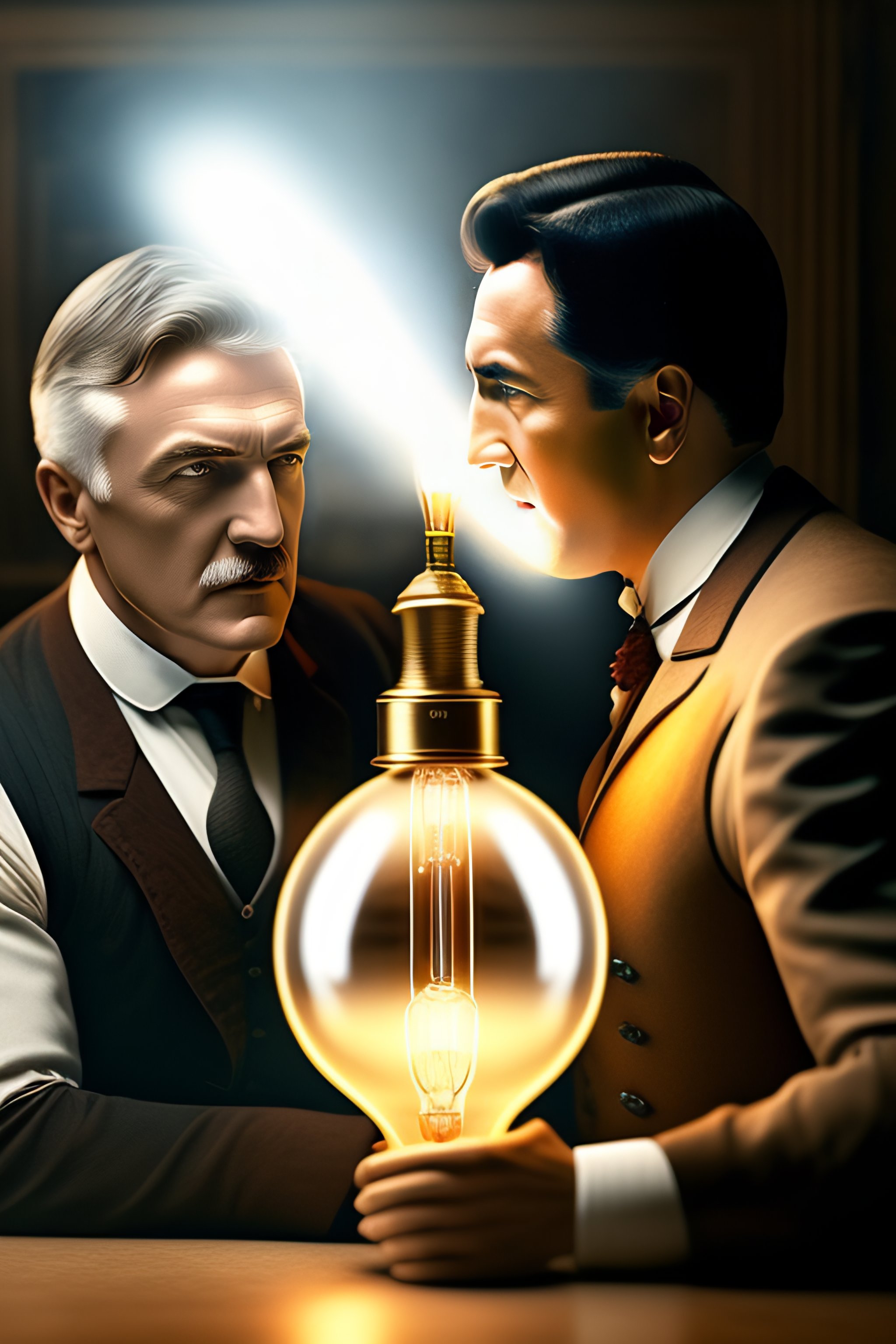 Lexica - Edison and tesla fight over the light bulb