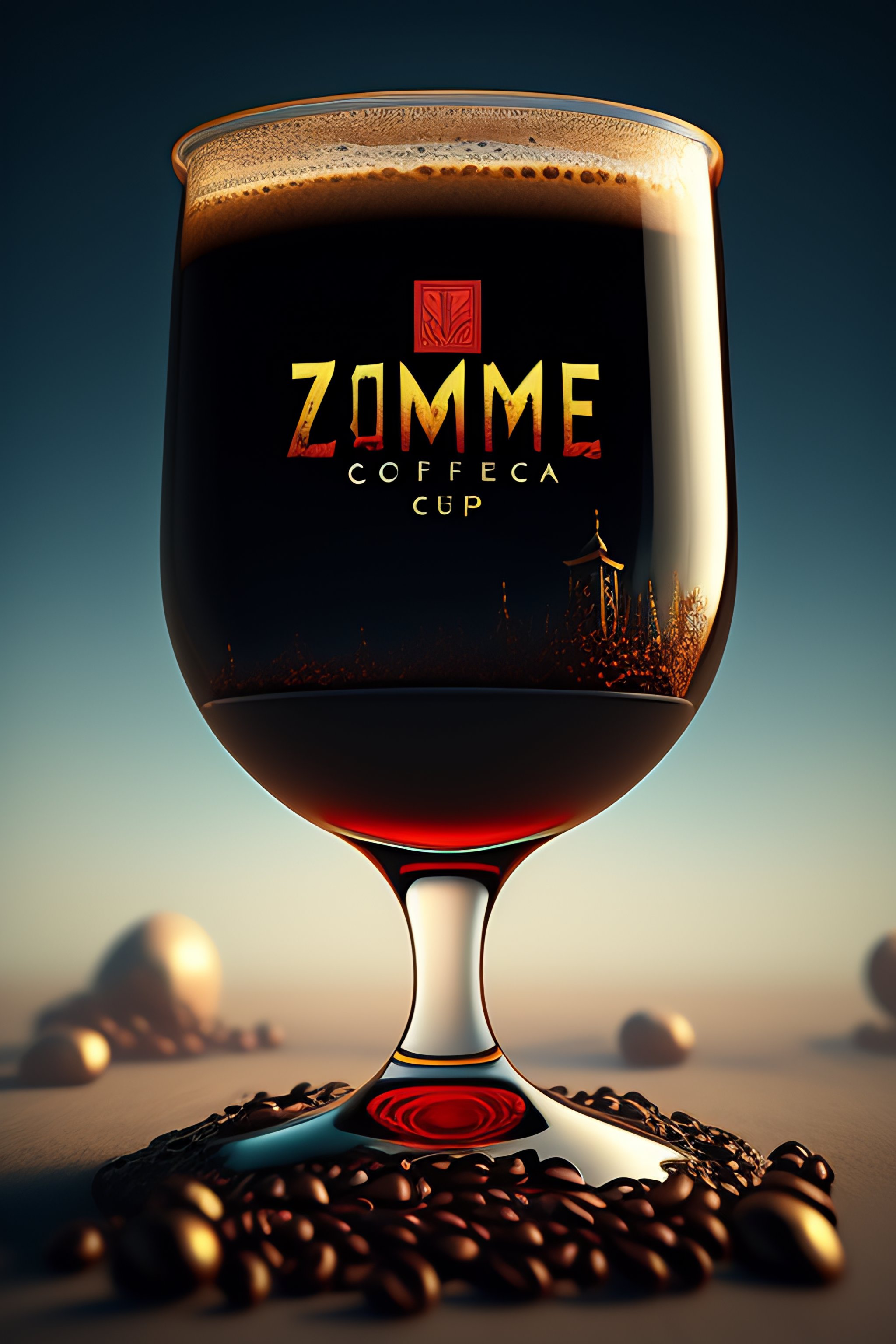 Lexica - Living zombie coffe cup, landscape, fantasy, anime, intricate ...