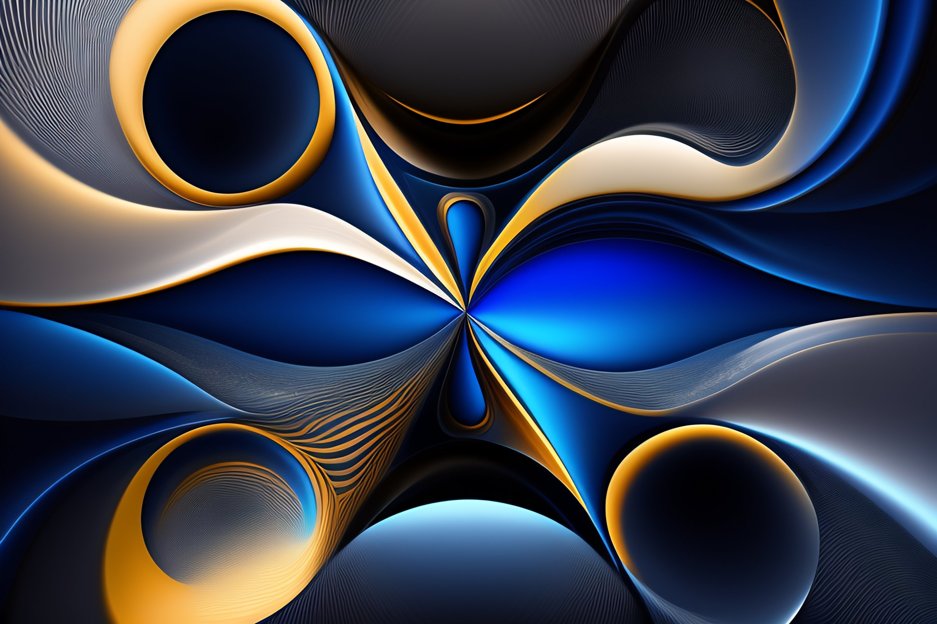 Lexica - 7d black Rugged Blue and Cream abstract optical illusion design