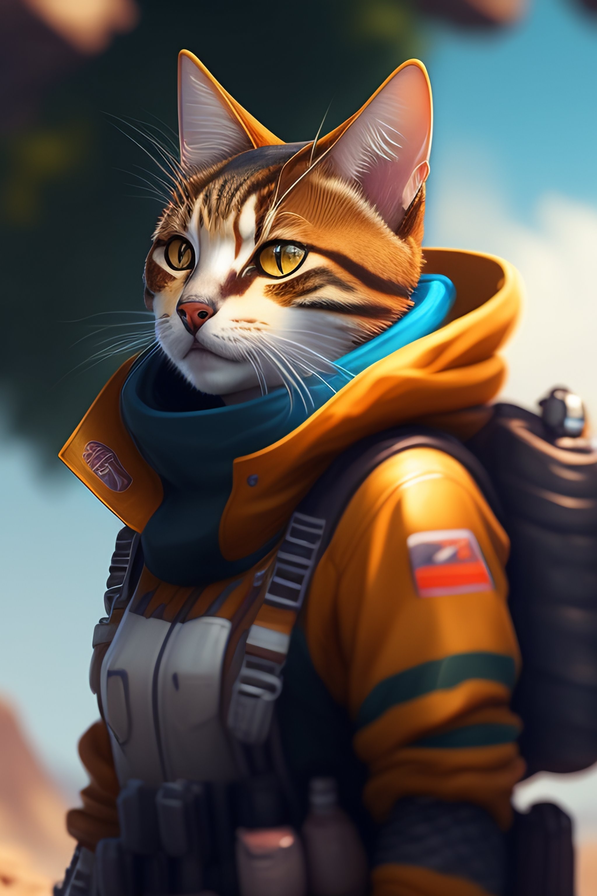 Lexica - A Tabby Cat in Apex Legends style, highly detailed, digital ...