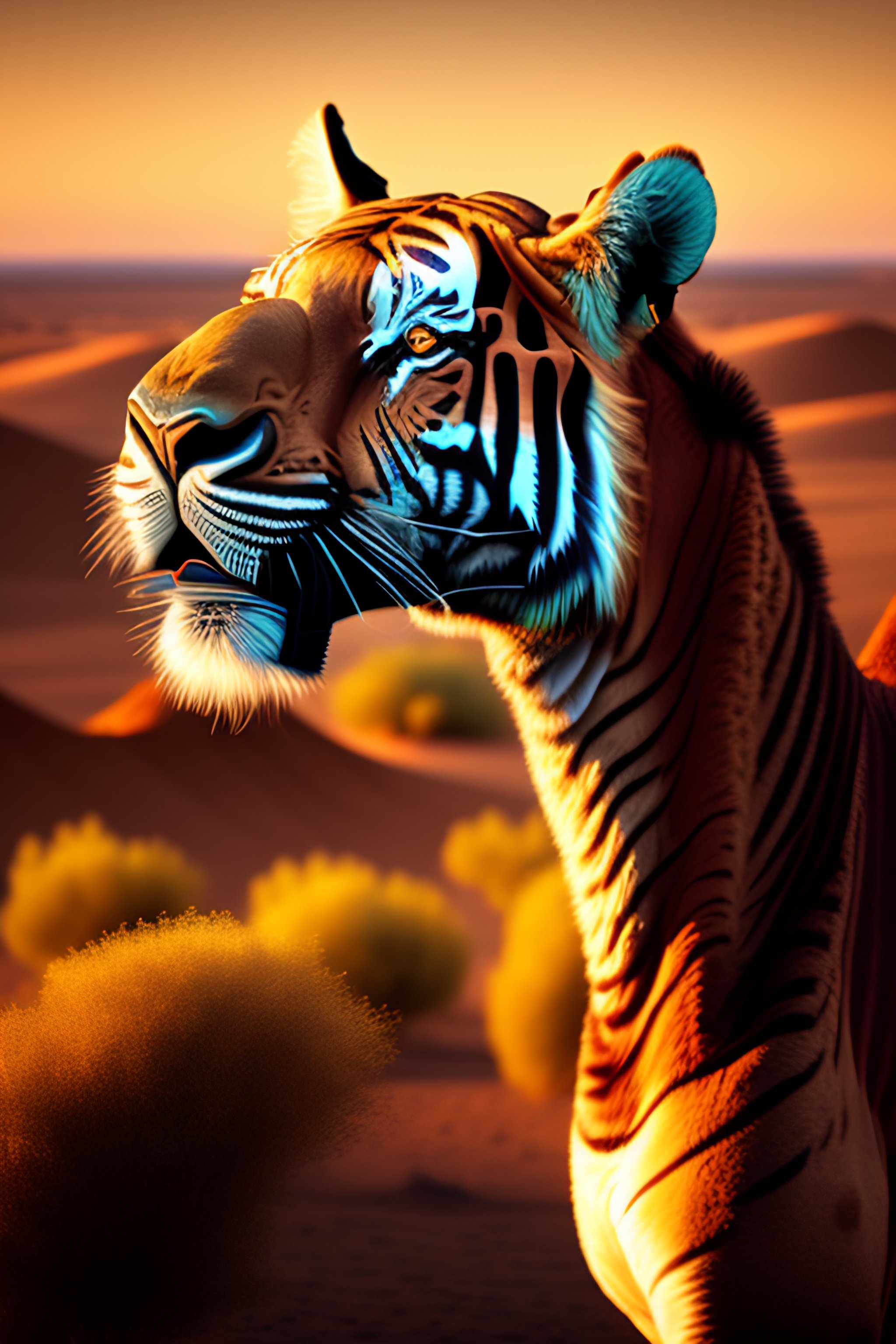 Lexica - A camel hybrid tiger, high quality, Super detailed, RTX, HDR ...