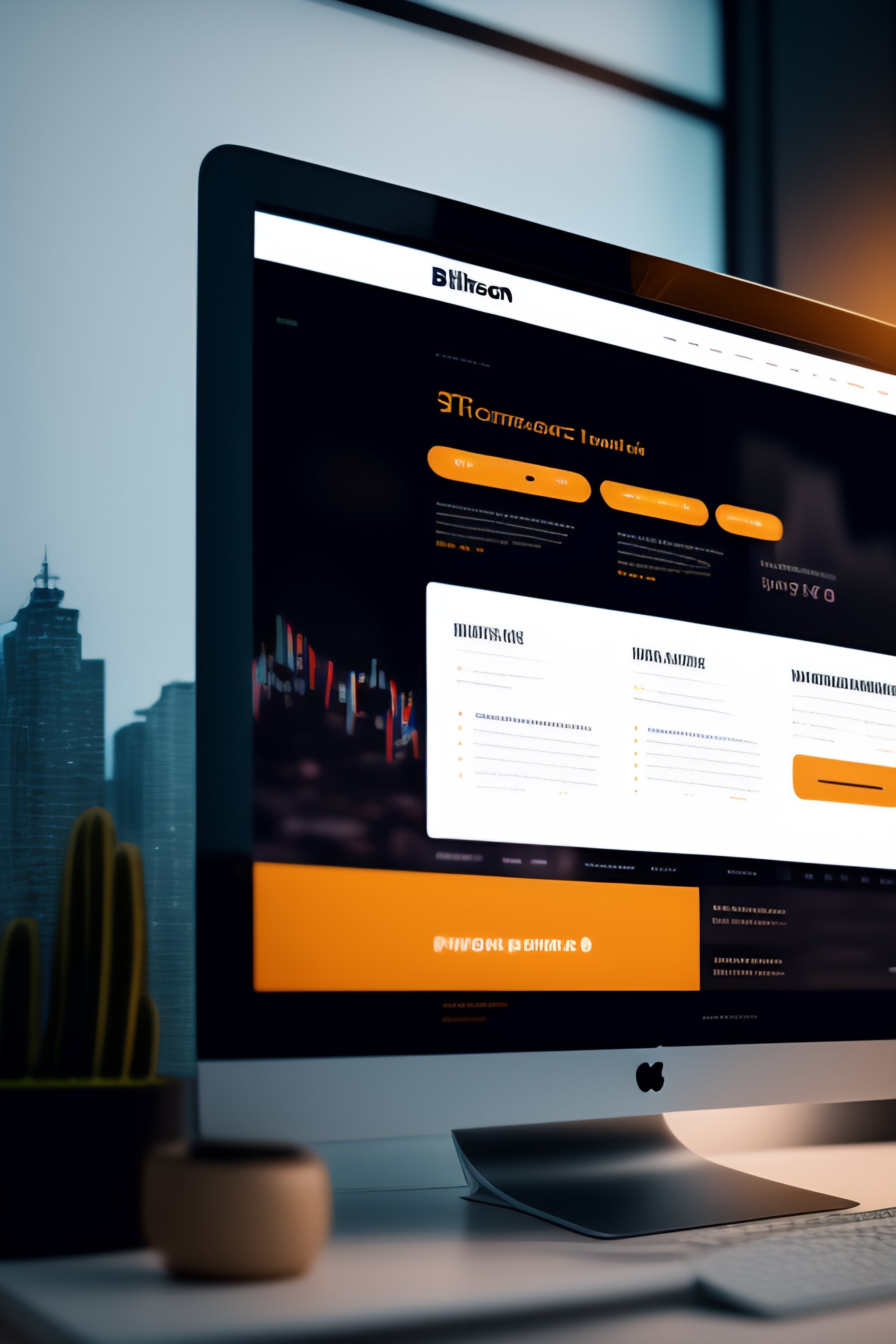 Lexica - Bitcoin investment website mockup landing page