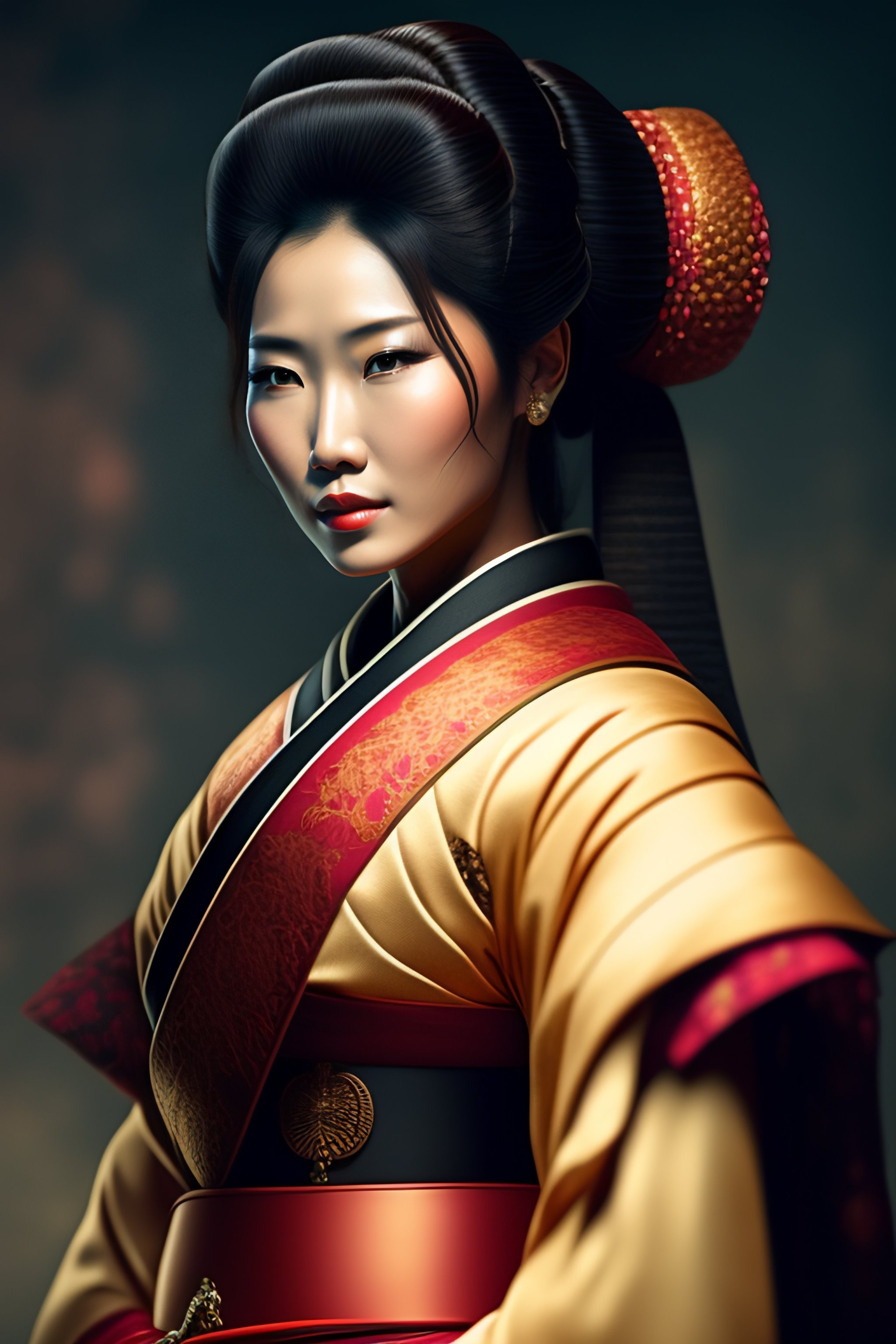 Lexica - A beautiful lady samurai