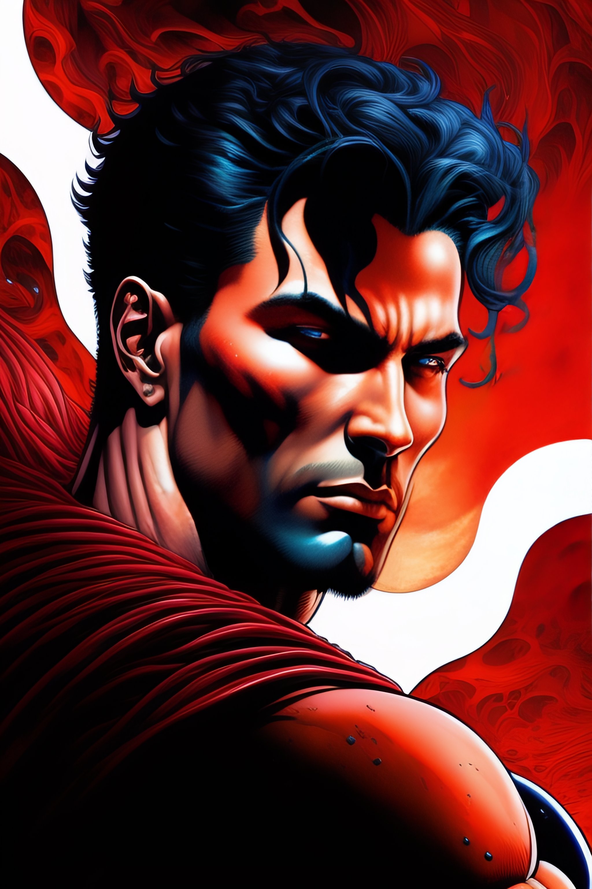 Lexica - Colorful!!! venom superman portrait by laurie greasley and ...