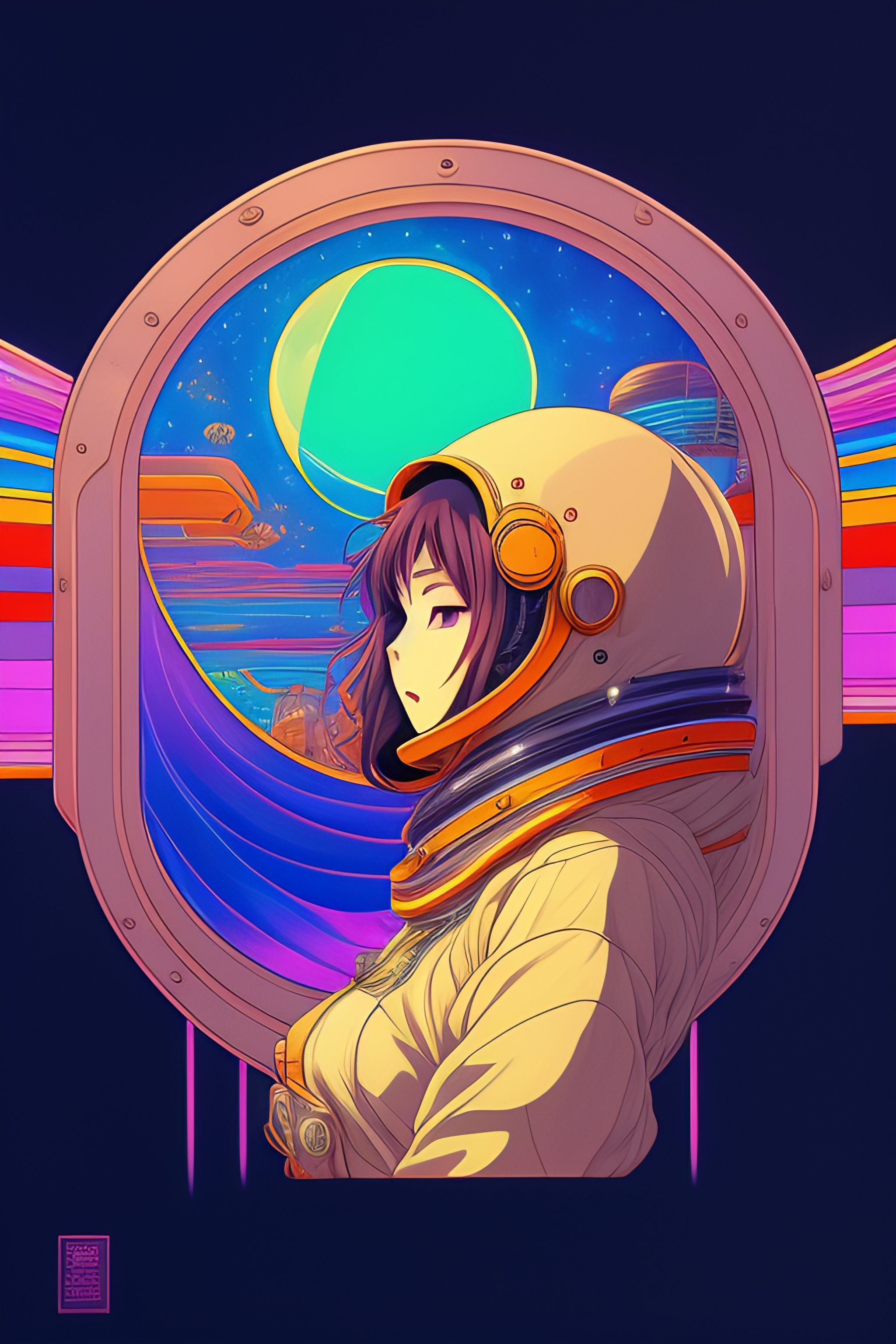 Lexica - 90s anime vintage anime a horrorAstronaut meditating in front ...