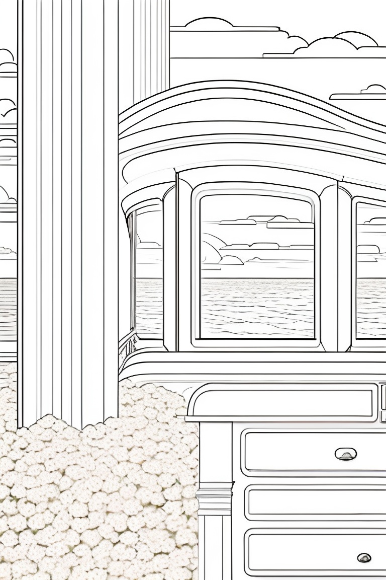 Lexica - High detail coloring book page, thin black lines, white ...