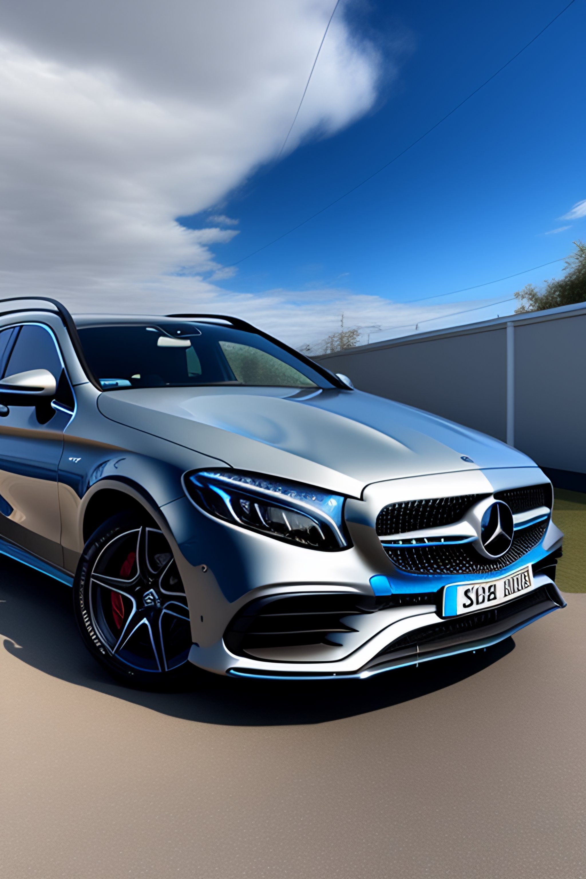 Lexica - Mercedes azul espectral clase c 200 Amg