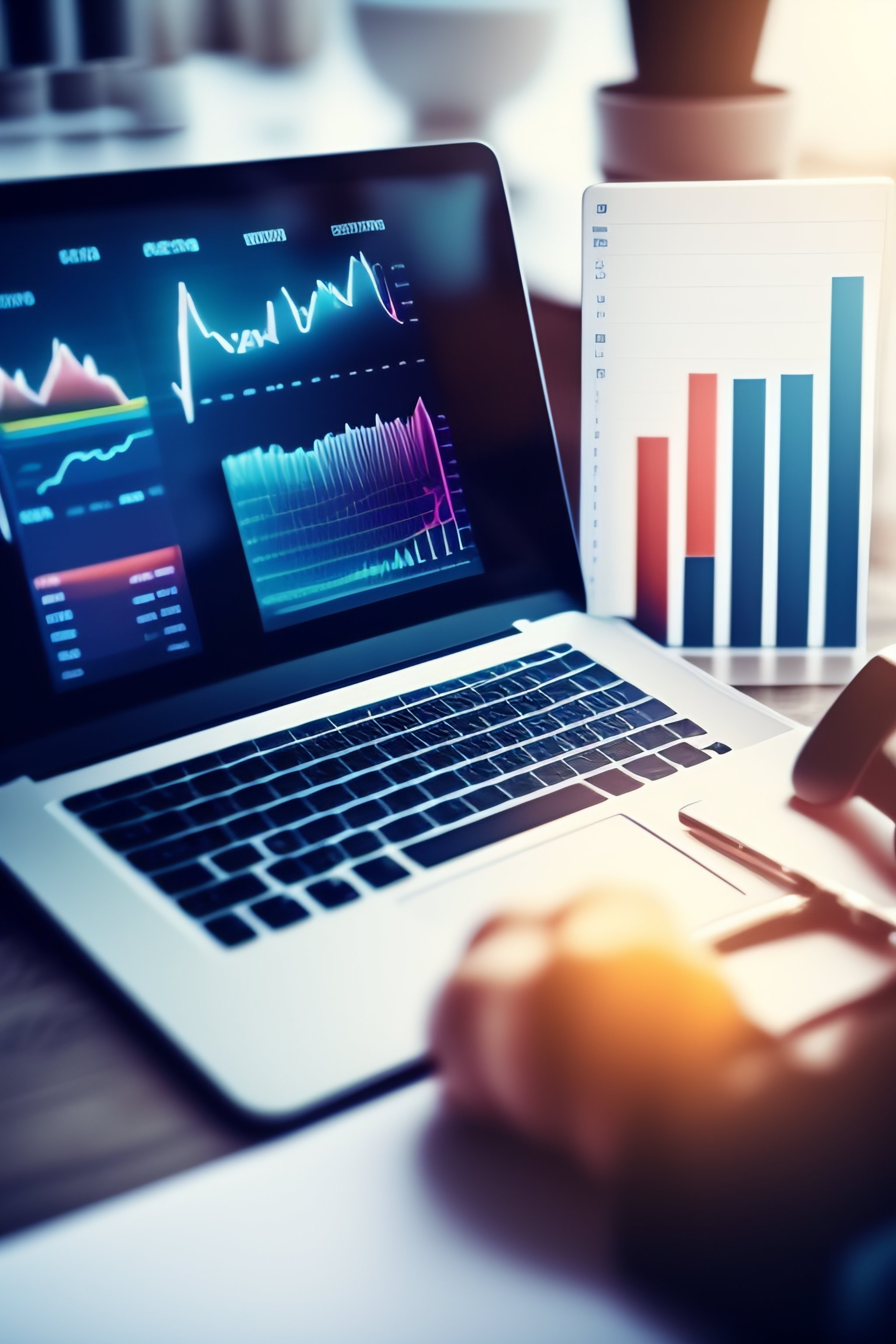 Lexica - Photo of a lot of numbers and stats, Finance, marketing, work ...