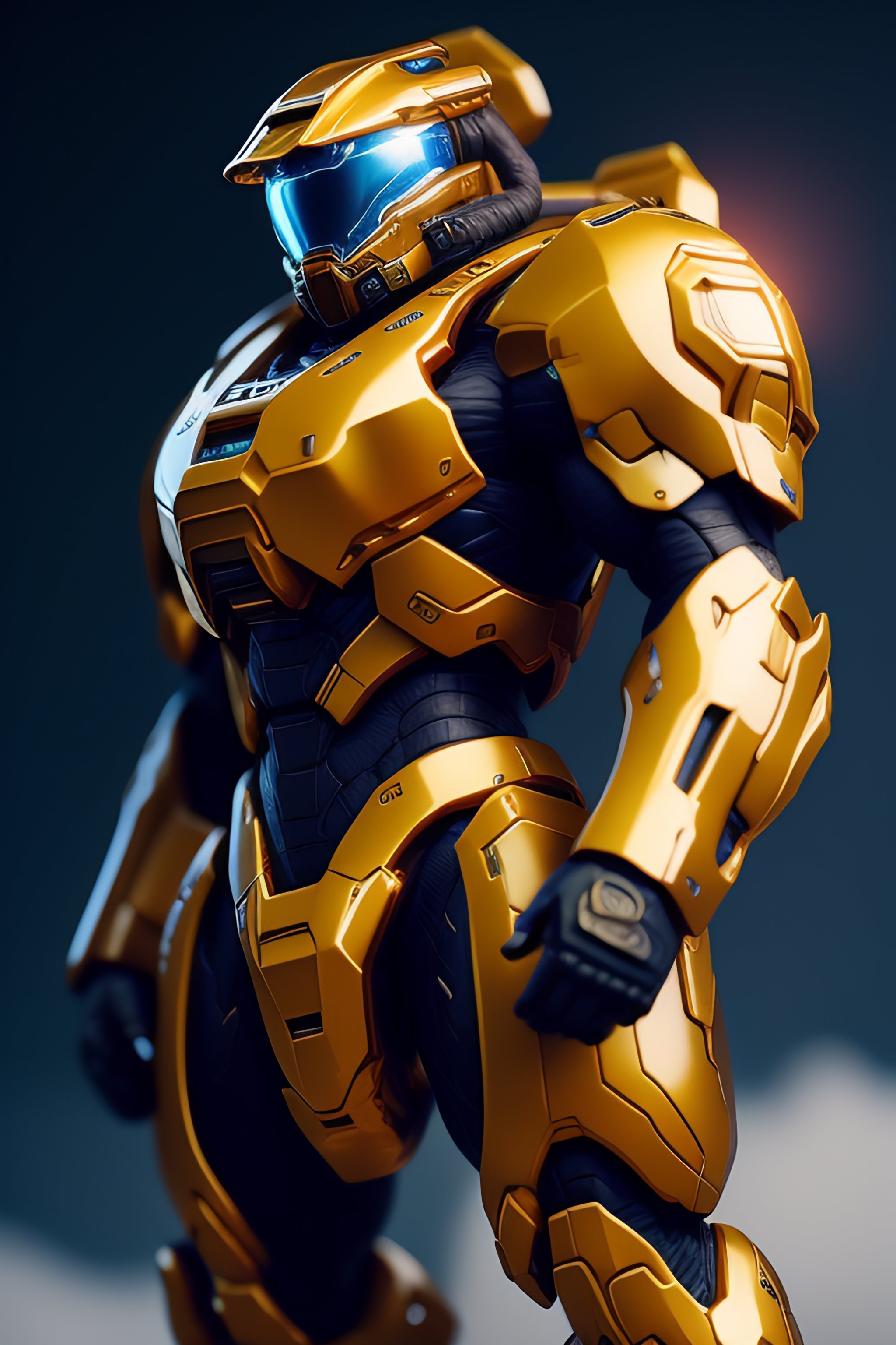 Lexica - Master Chief (halo), eating pasta, male, strong, by wlop, ilya ...