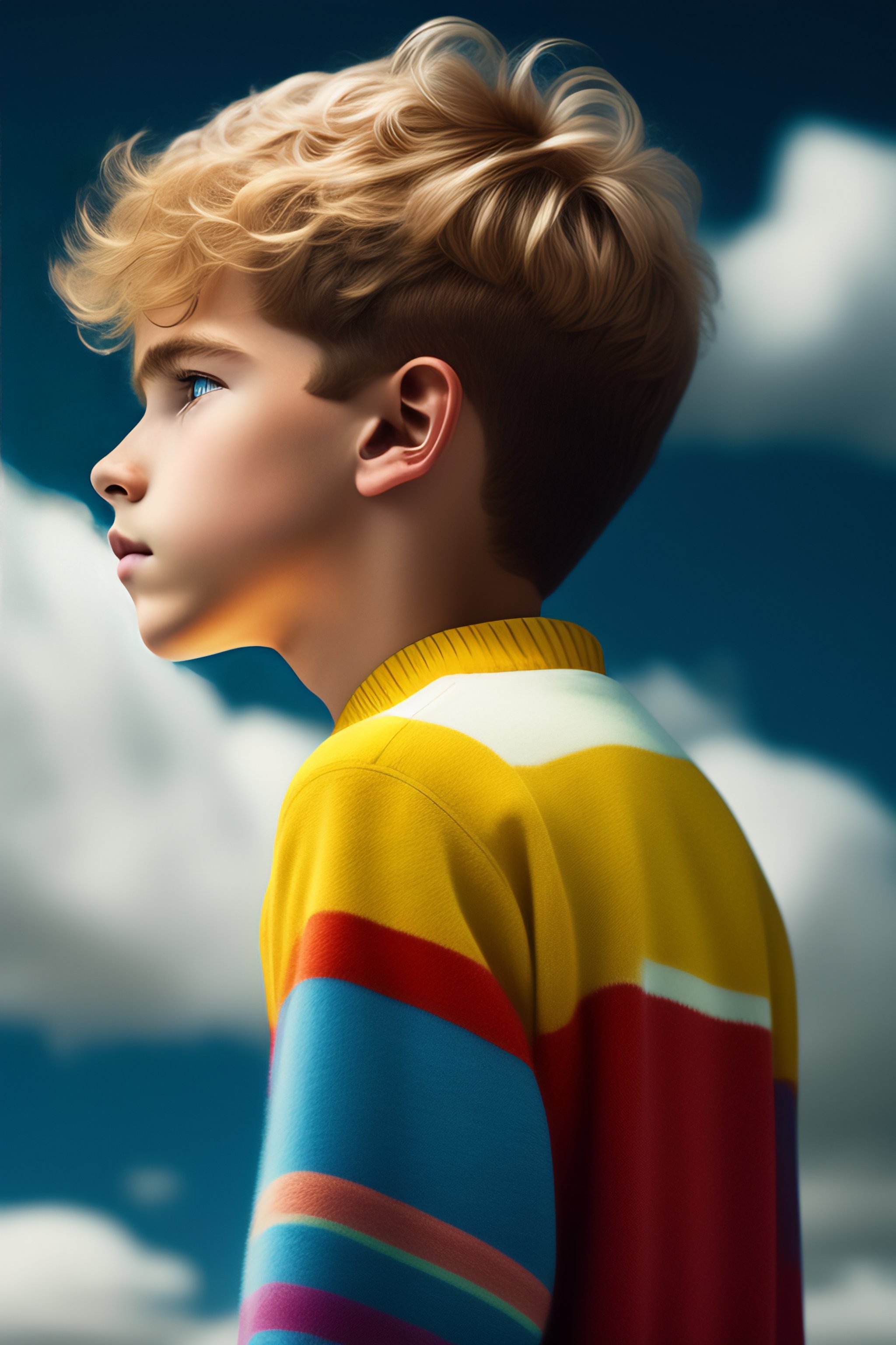 Lexica - An aesthetic boy with his back to the sky, detailed, 8k ...