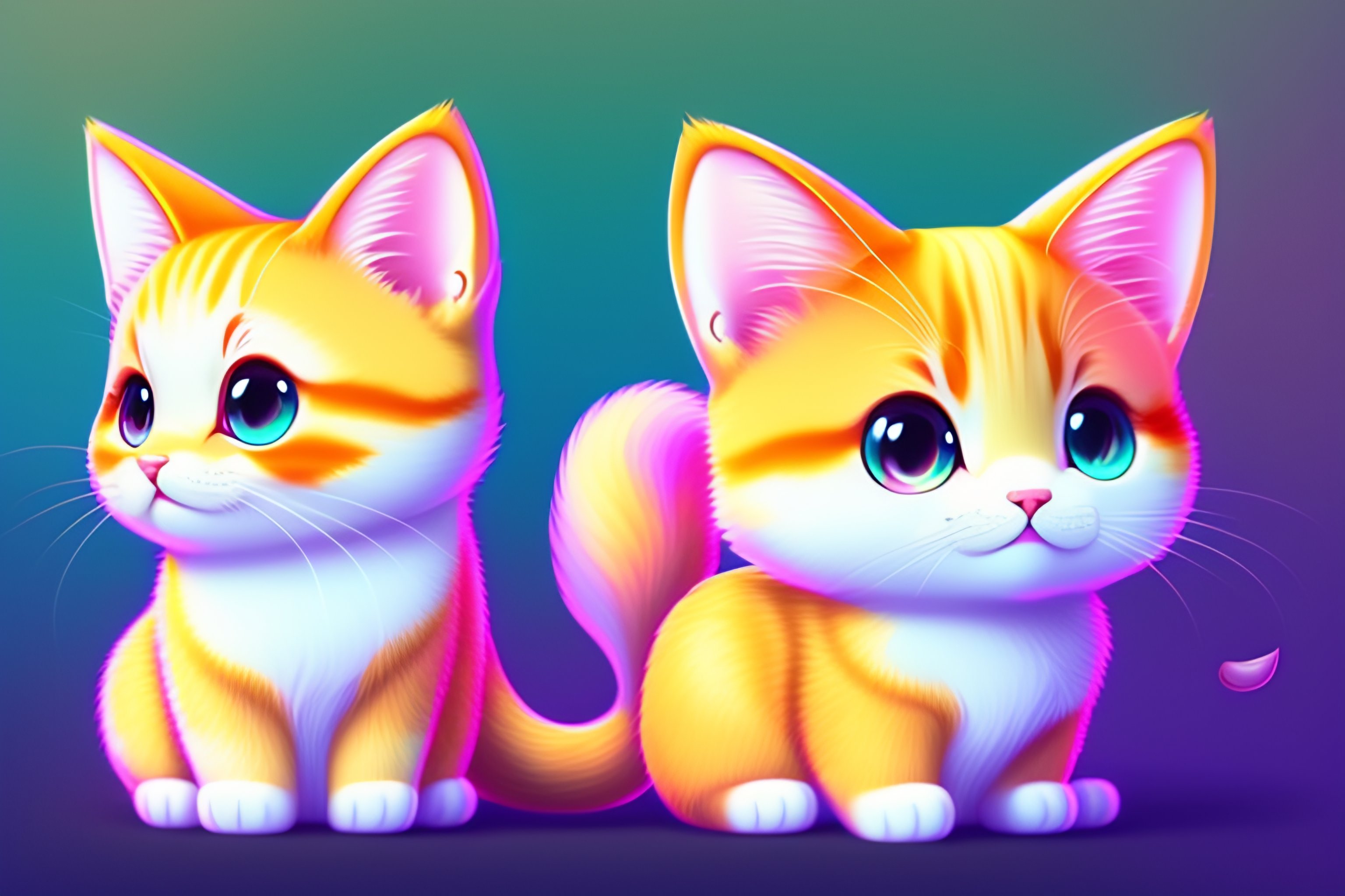 Lexica - Cute cat, kawaii, pastel colours, chibi artwork