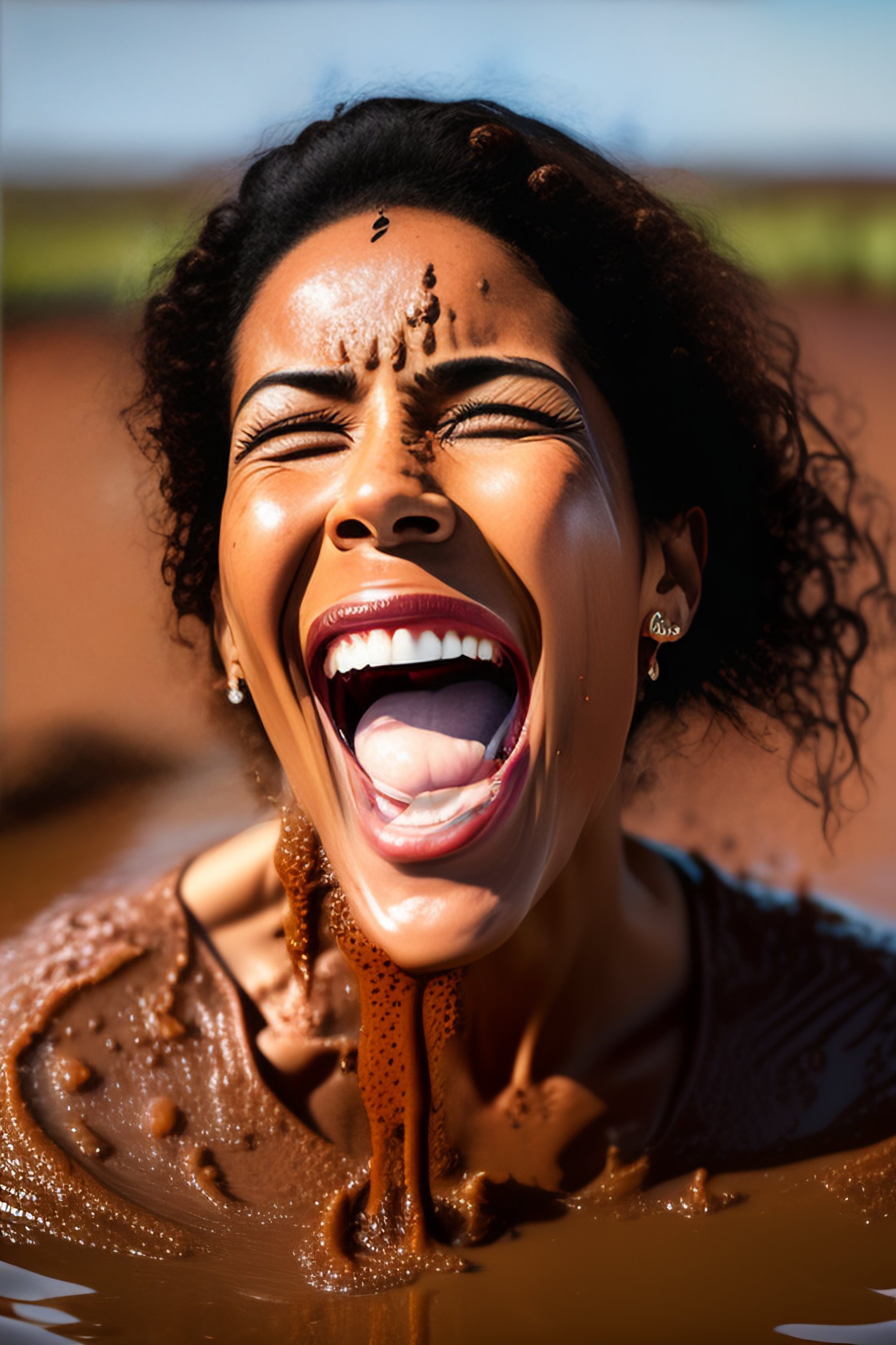 Black Girl With Mouth Open Pic