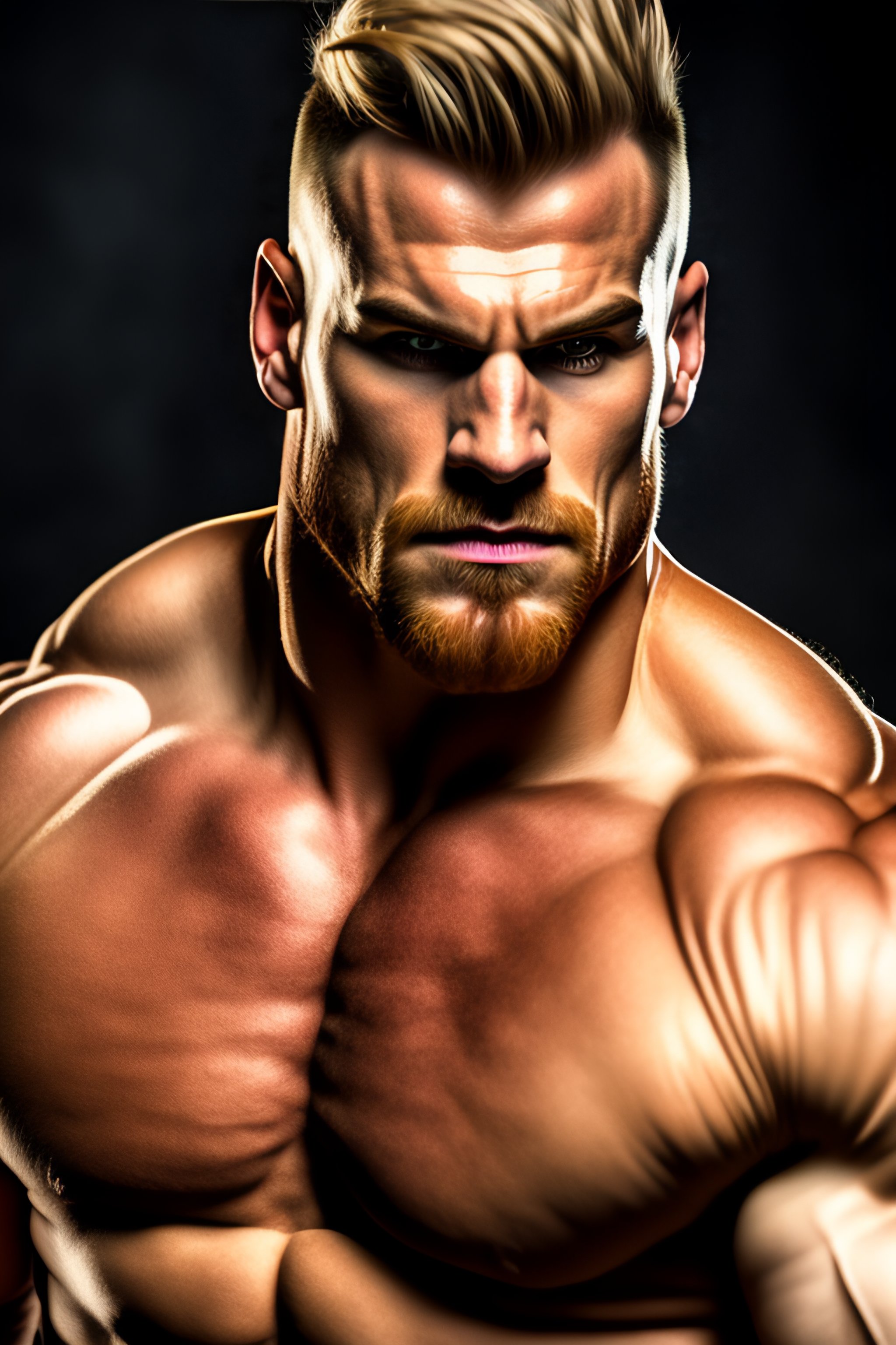Lexica - Photo, 4k, muscular, rugged, powerful, tall, wrestler, short ...