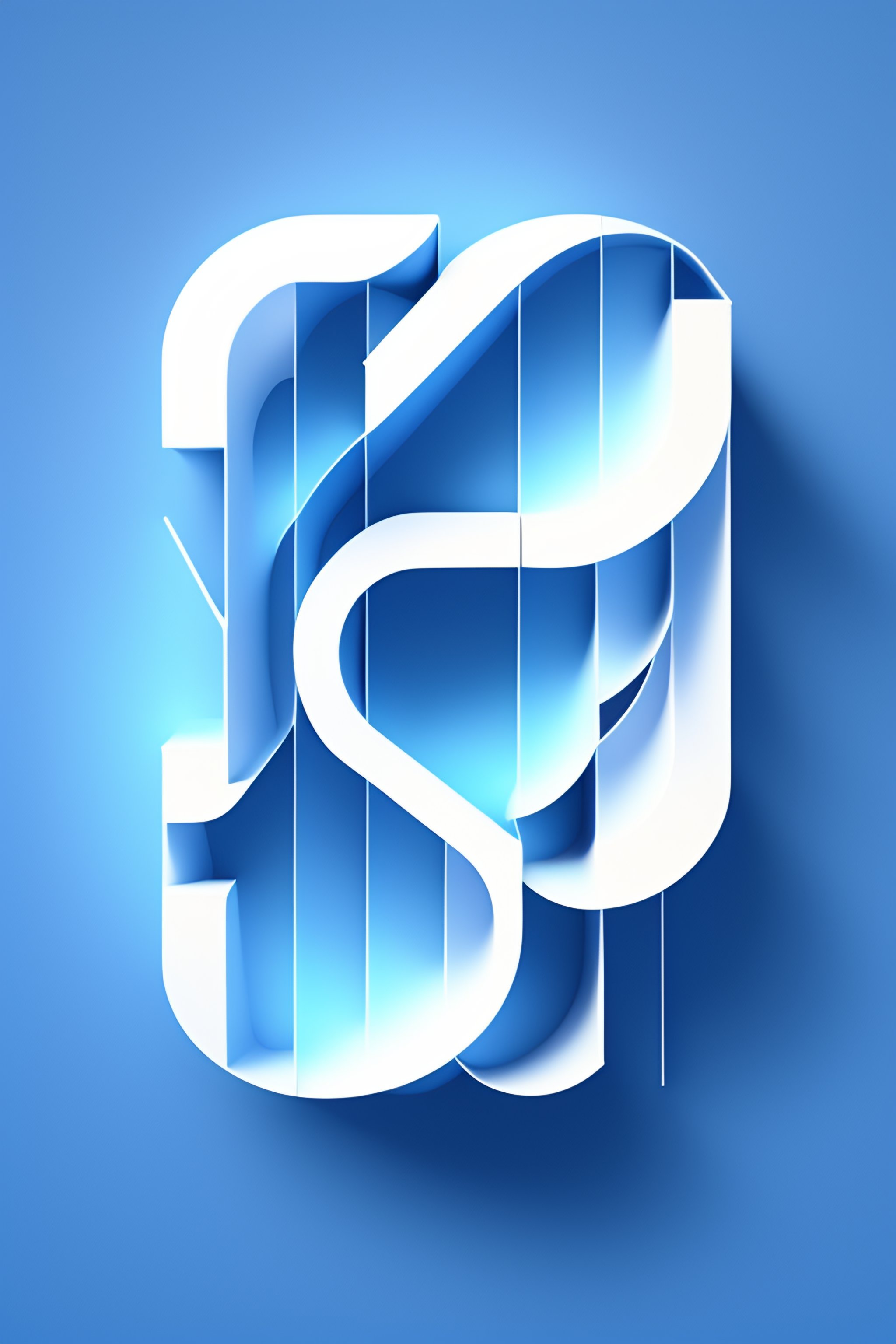 Lexica - A blue background with a white symbol in the middle, a ...