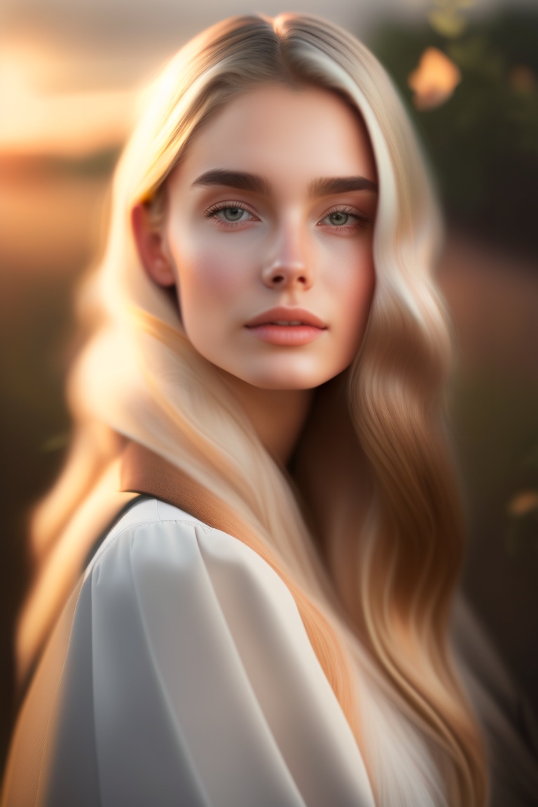 Lexica - The girl has long, light hair, usually tied back in a loose ...