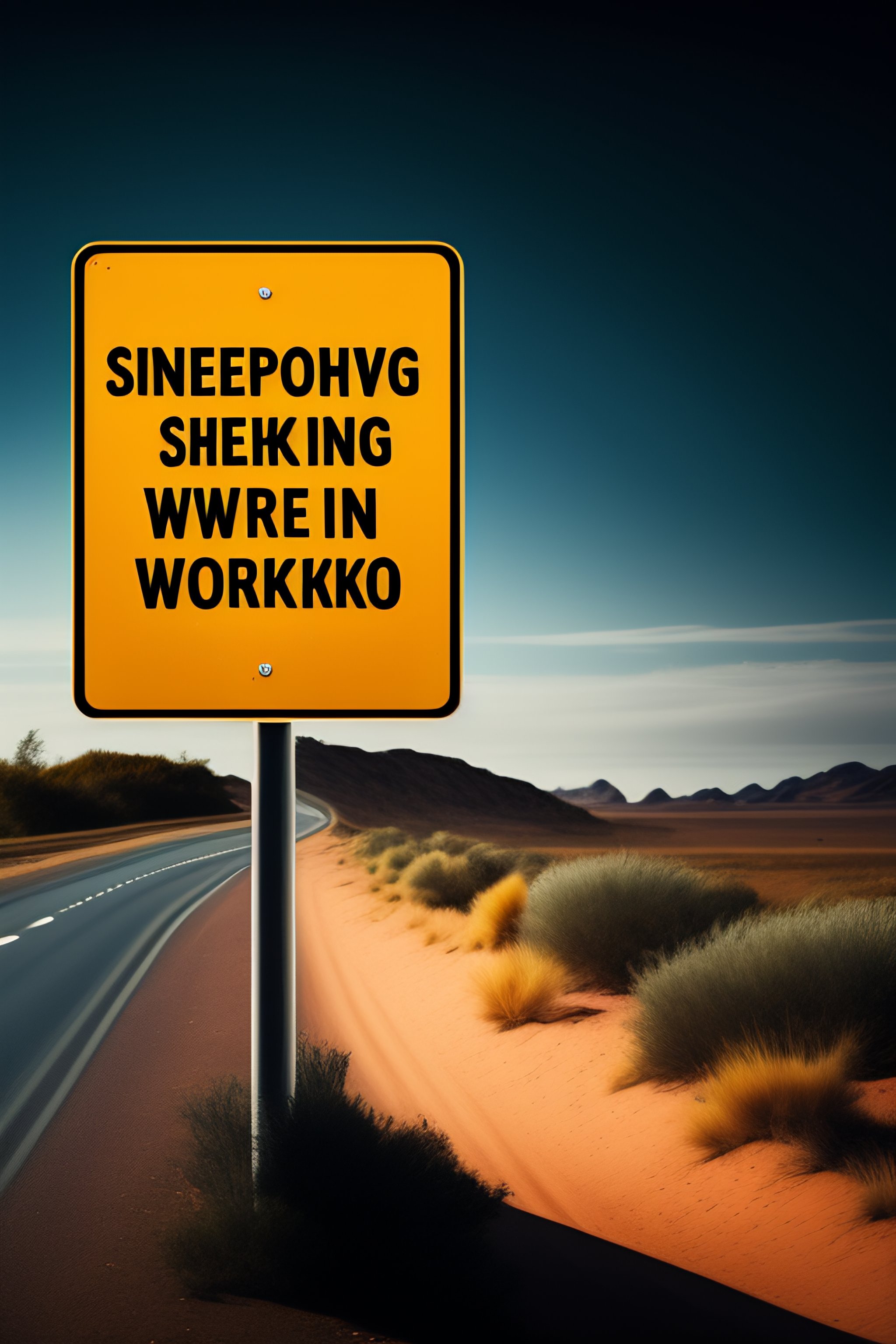 Lexica - Road sign prohibiting sleeping at work