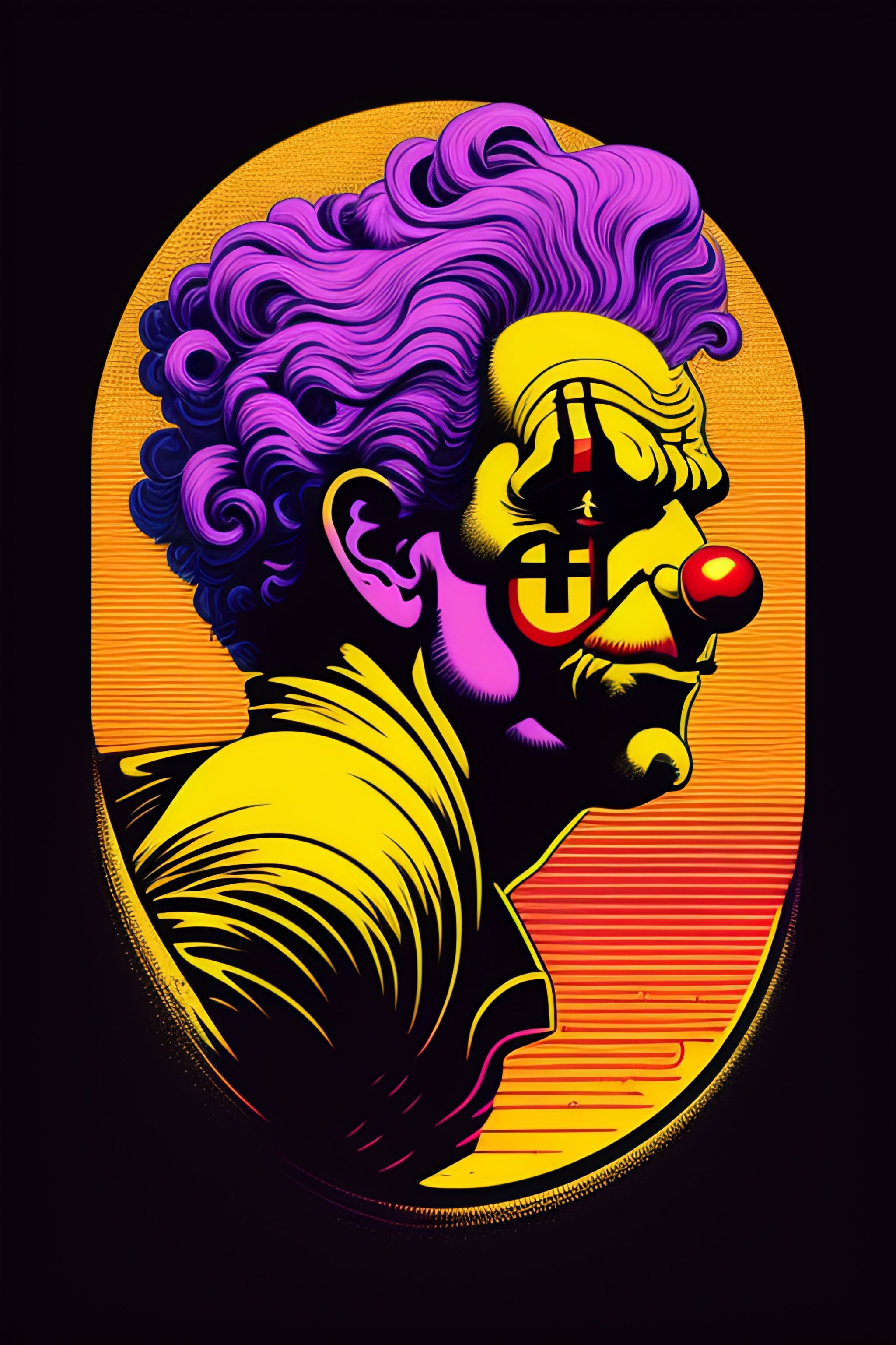 Lexica - Clown sprinting Cross-Over, logo design by Philippe Caza