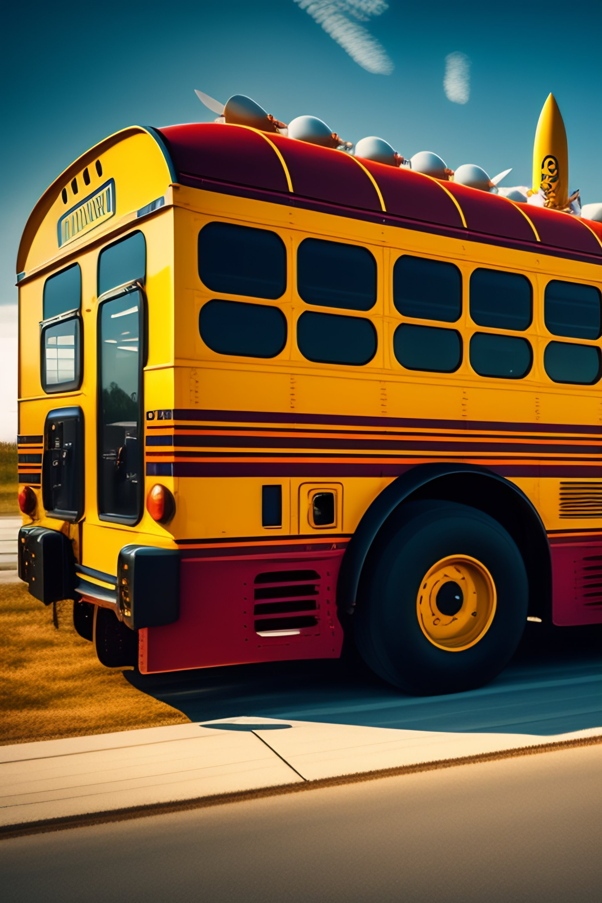 Lexica - School bus with rocket engines