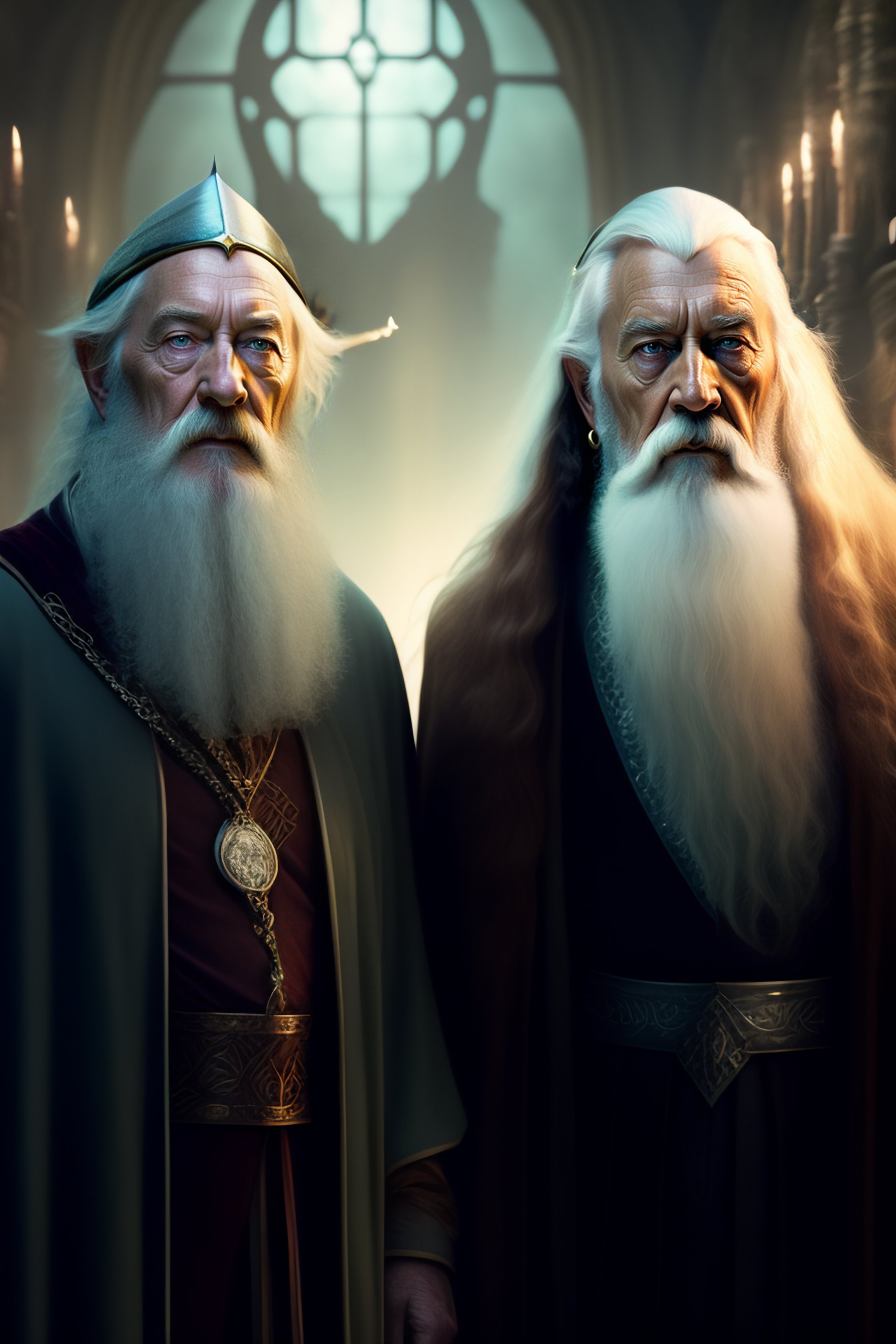 Lexica - Dumbledore and Gandalf standing in front to each other