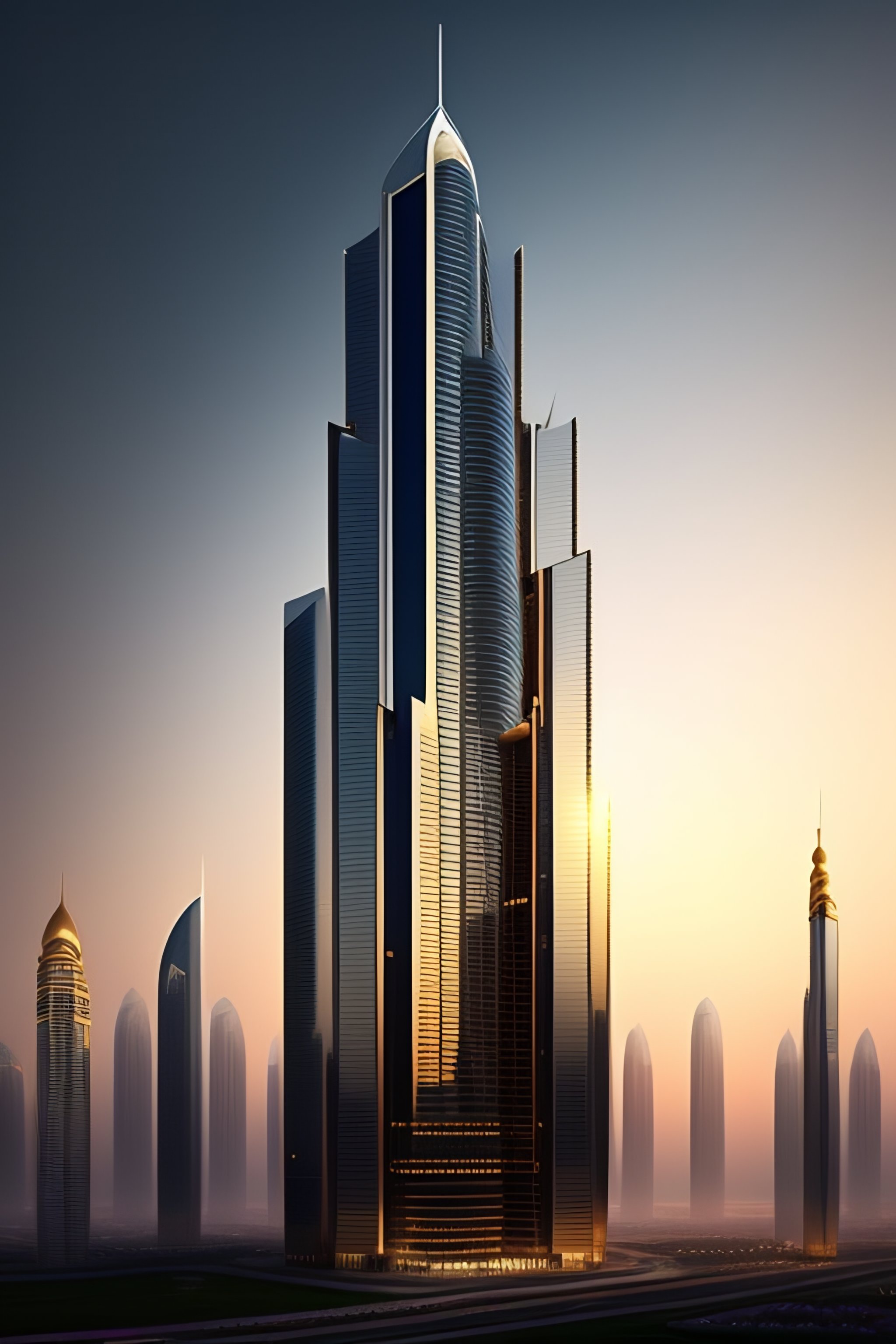 Lexica - Dubai skyscraper in 2075