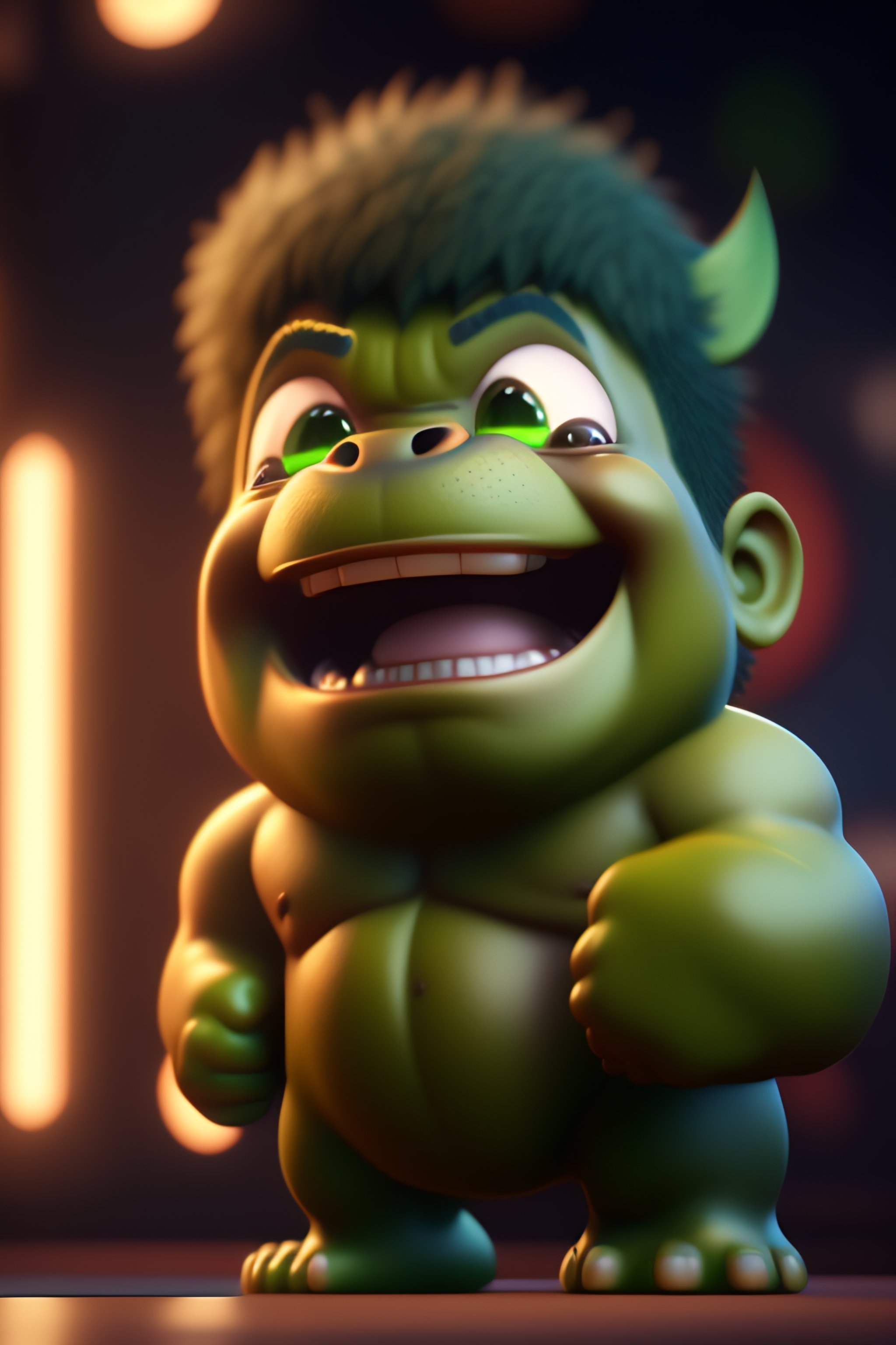 Lexica - Cute and adorable Hulk waving and smiling greeting me, unreal ...