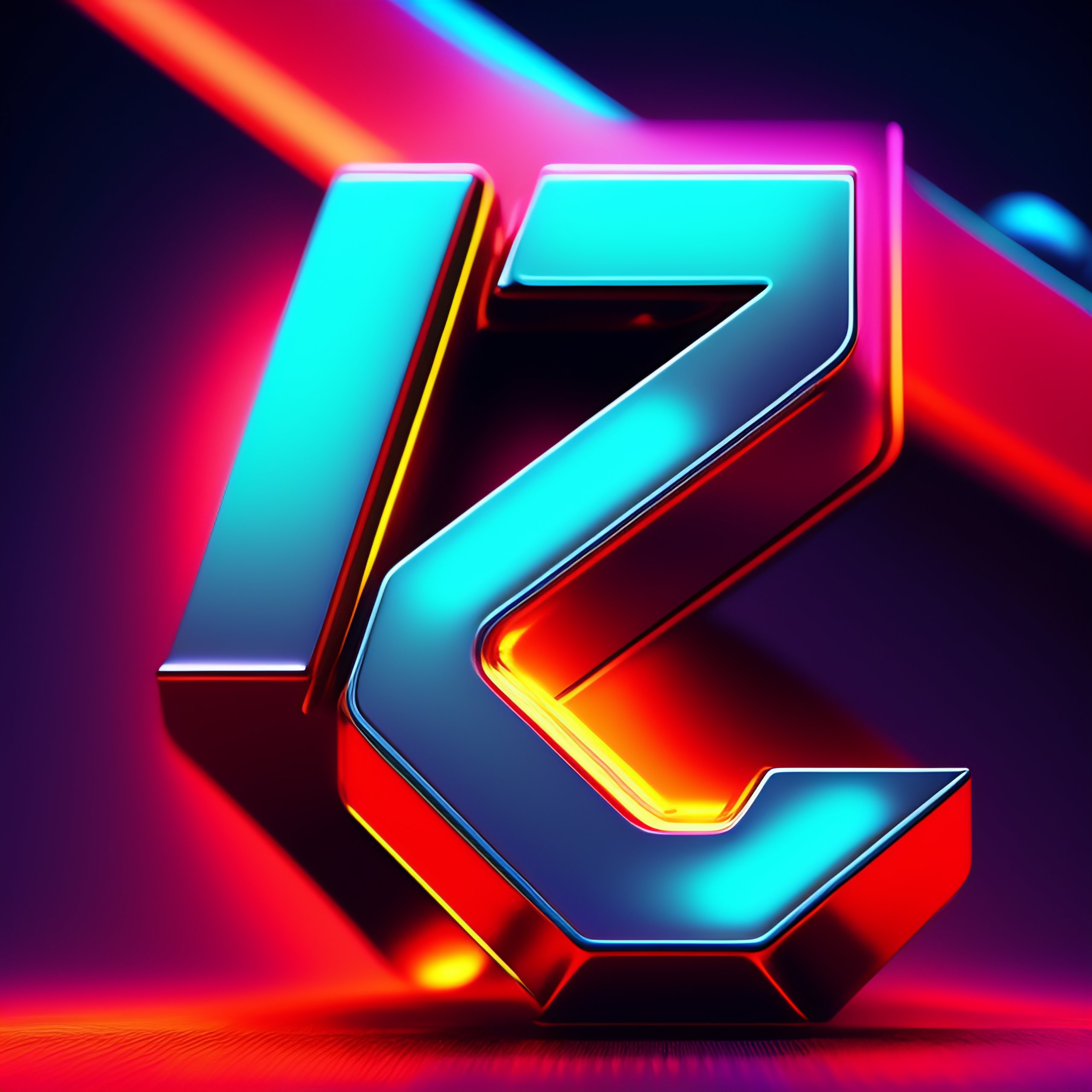 Lexica - The letter "z" made of metal cyberpunk futuristic holographic ...