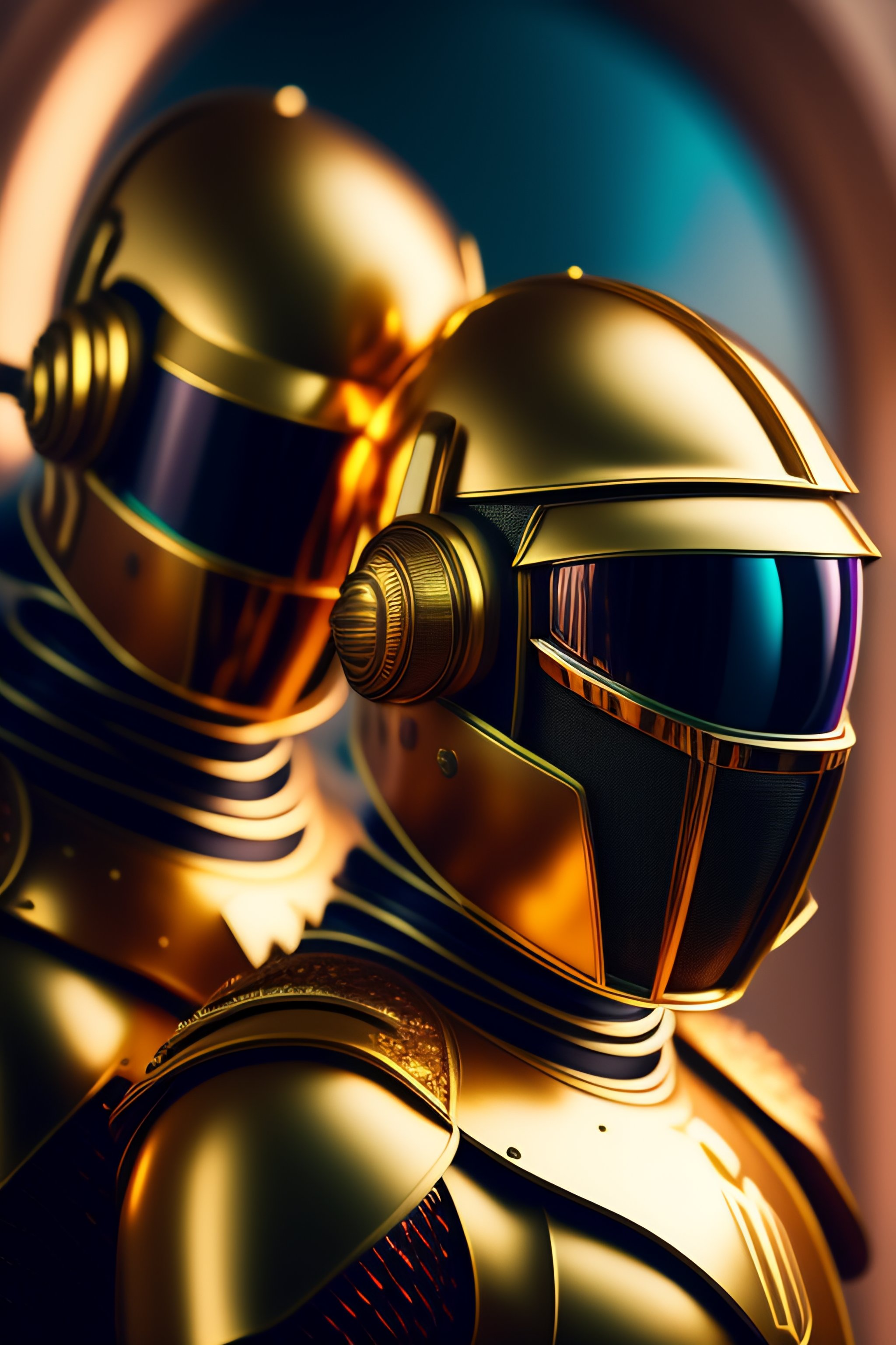 Lexica - A Renaissance painting of Daft Punk in the 15th Century, epic, exciting, wow, cinematic ...